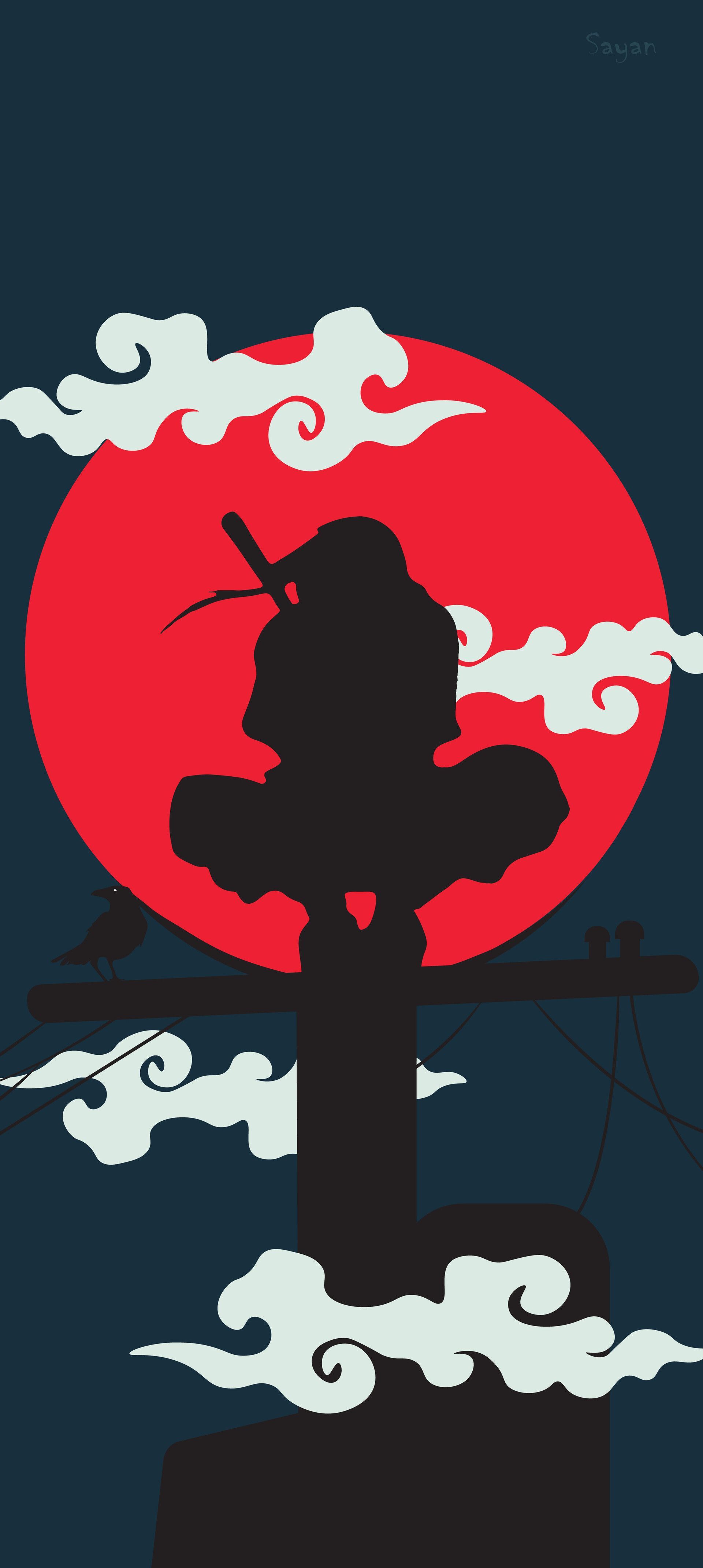 Itachi Red Moon Wallpapers - Top Free Itachi Red Moon Backgrounds ...