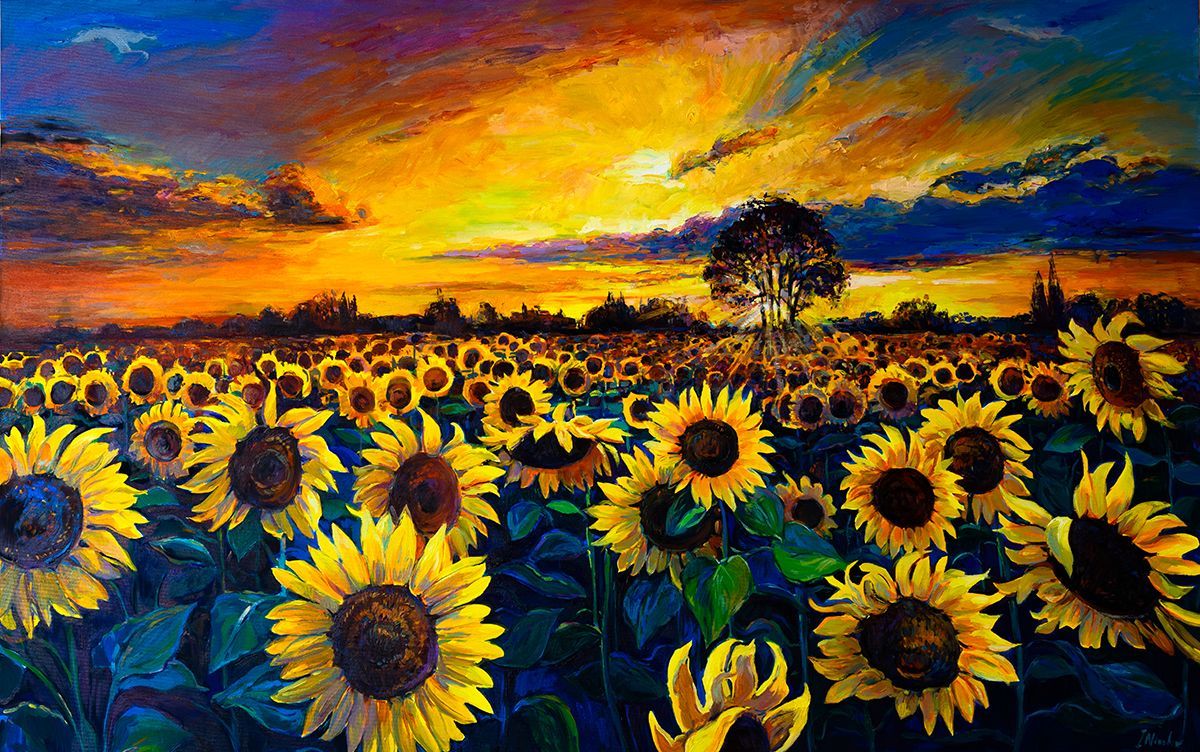 Sunflower Painting Wallpapers - Top Free Sunflower Painting Backgrounds ...