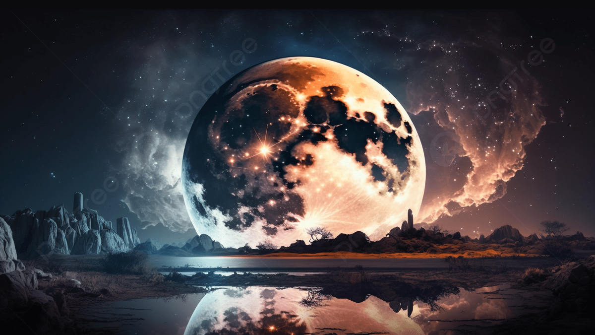 Moon Reflection Wallpapers - Top Free Moon Reflection Backgrounds ...