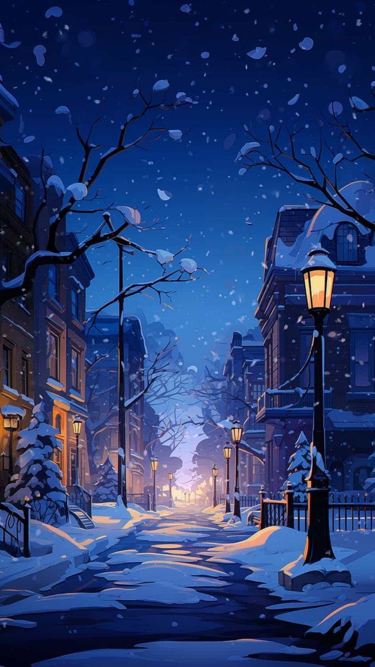 Snowy Street Wallpapers - Top Free Snowy Street Backgrounds ...