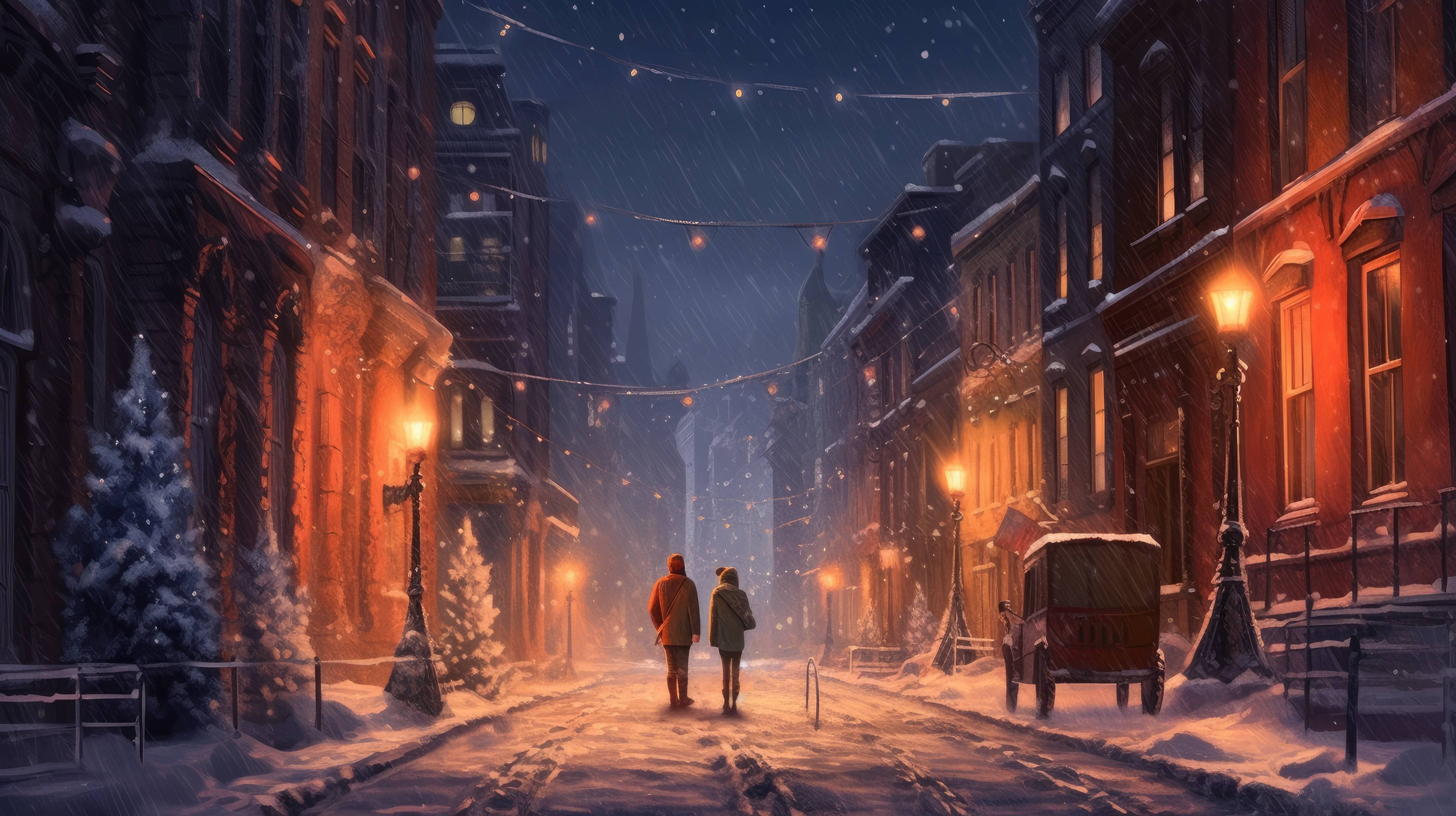 Snowy Street Wallpapers - Top Free Snowy Street Backgrounds ...