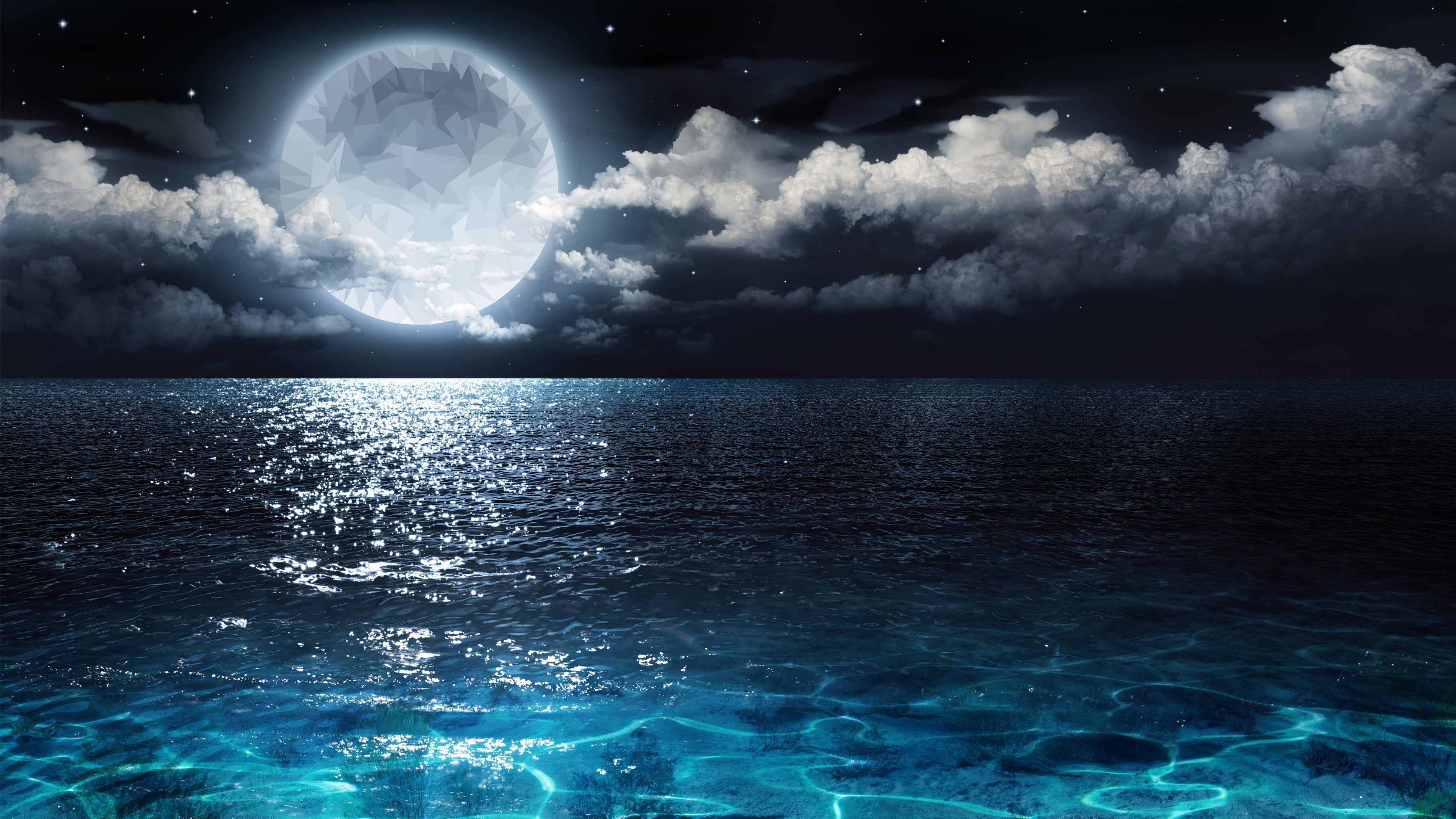 Moon and Water Wallpapers - Top Free Moon and Water Backgrounds ...