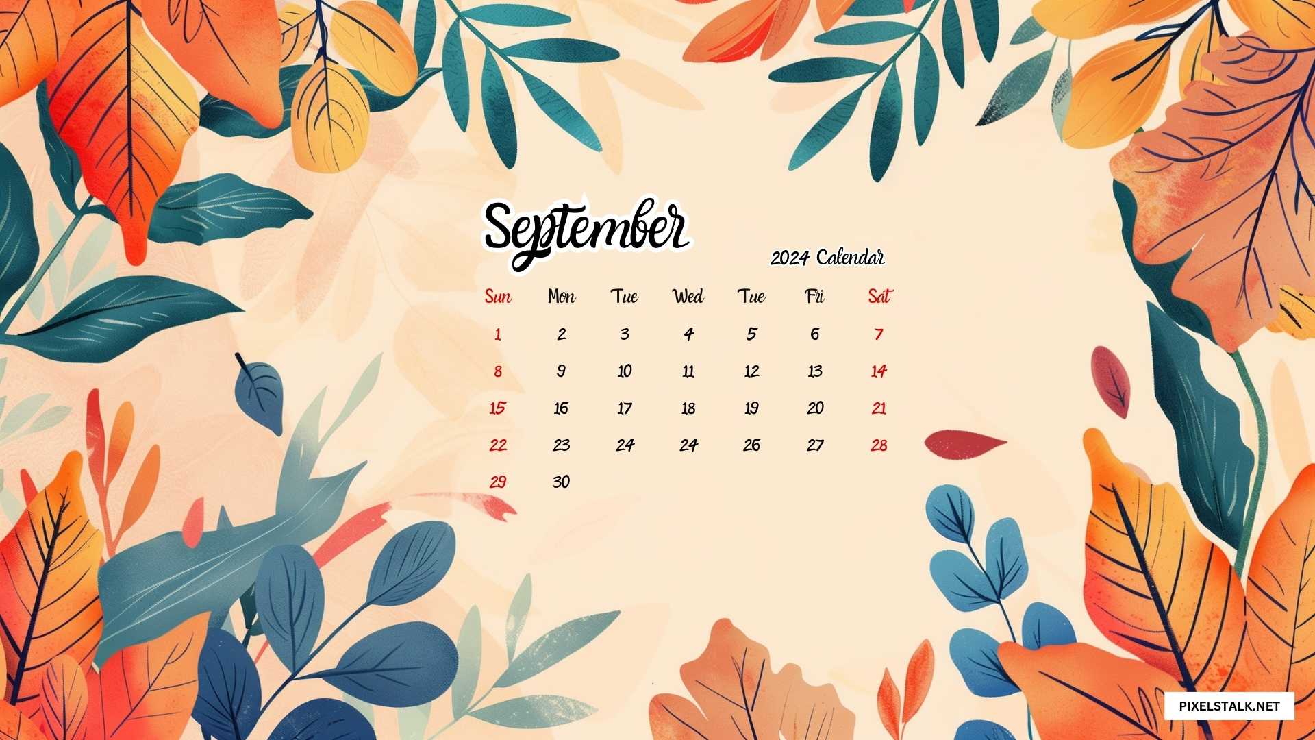 September 2024 Calendar Wallpapers - Top Free September 2024 Calendar ...