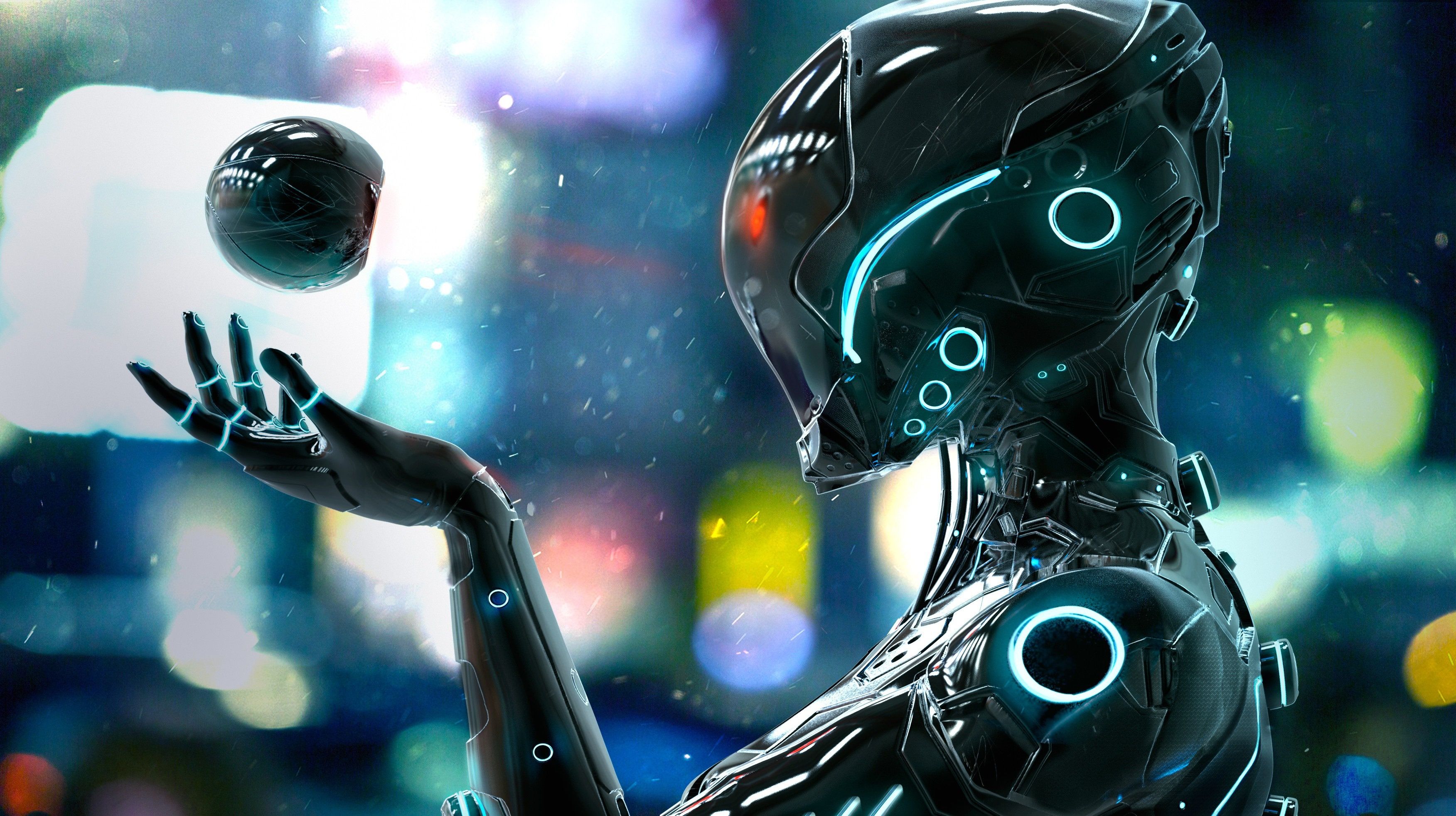 Neon Robot Wallpapers - Top Free Neon Robot Backgrounds - WallpaperAccess