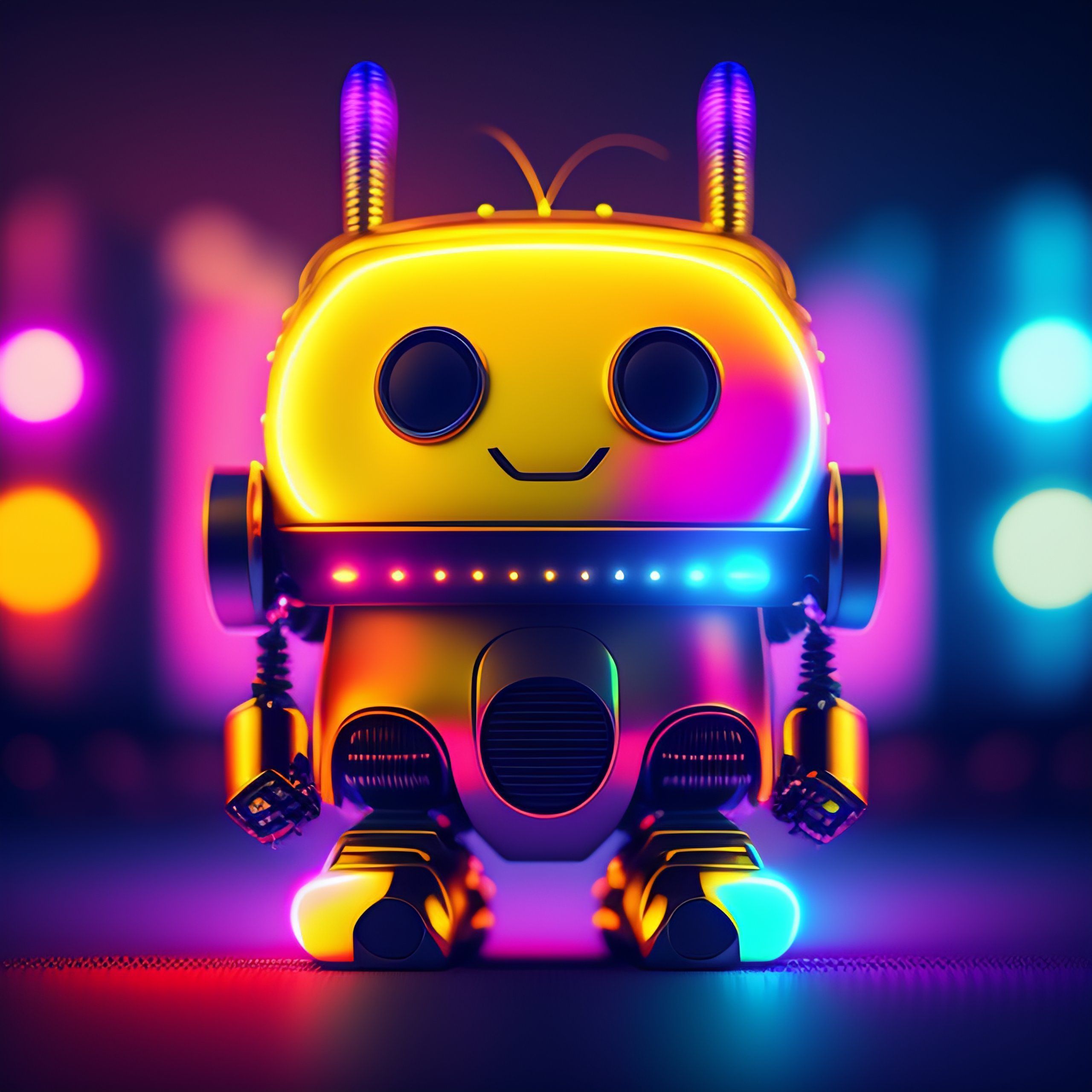 Neon Robot Wallpapers - Top Free Neon Robot Backgrounds - WallpaperAccess