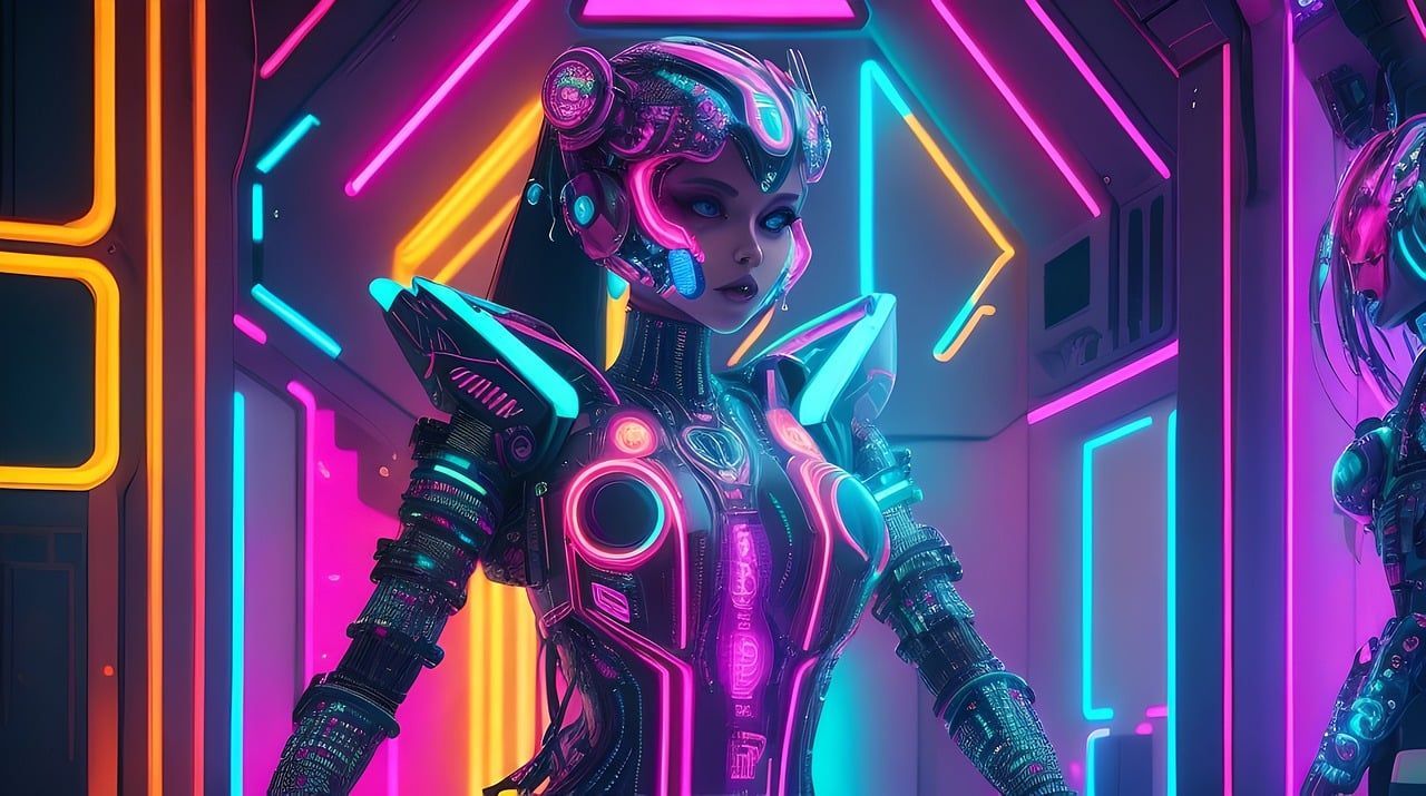 Neon Robot Wallpapers - Top Free Neon Robot Backgrounds - WallpaperAccess