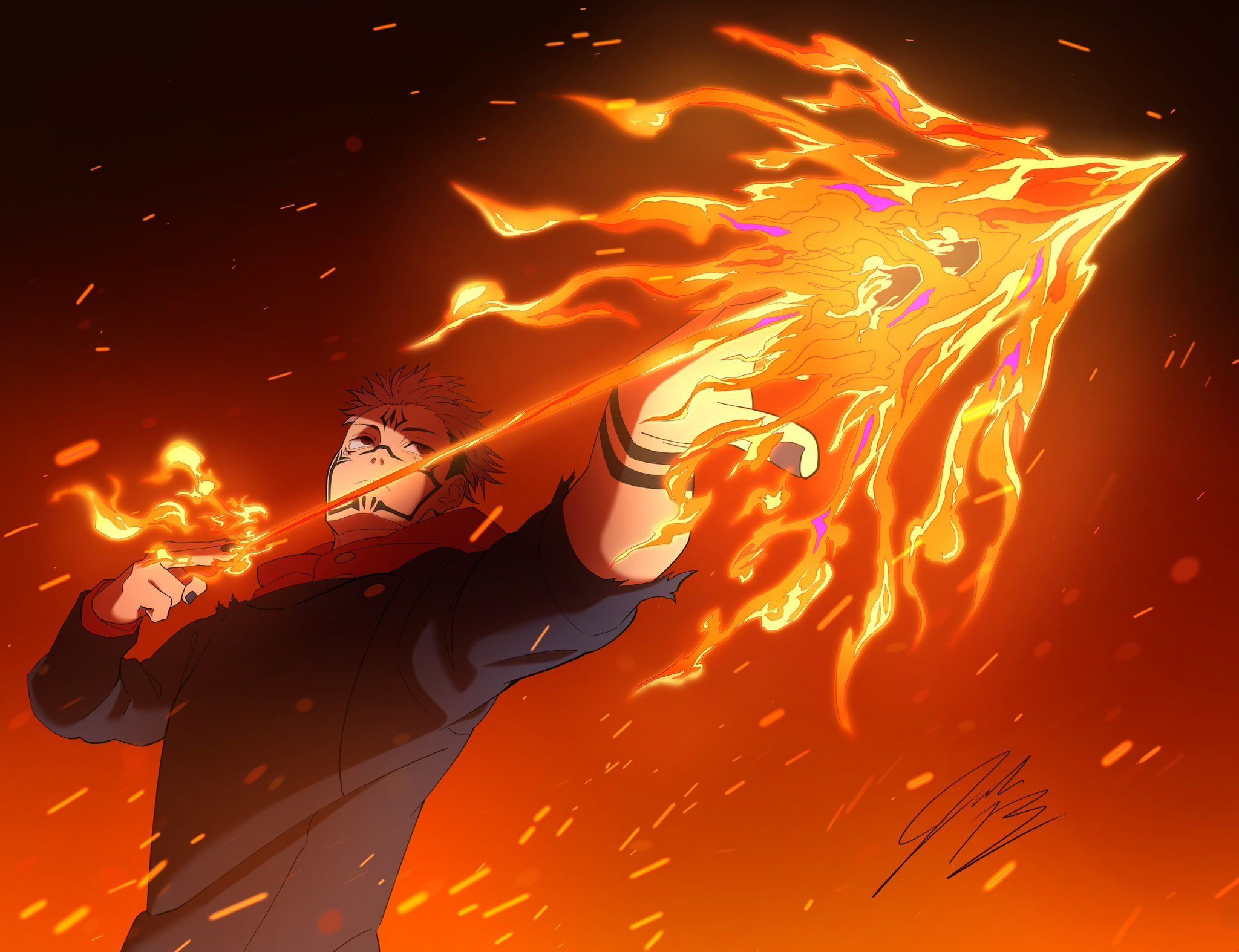 Sukuna Fire Wallpapers - Top Free Sukuna Fire Backgrounds - WallpaperAccess