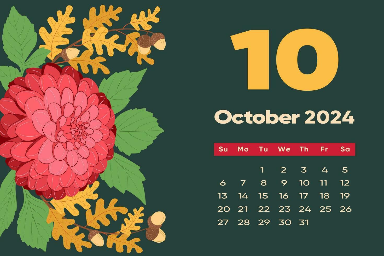October 2024 Calendar Wallpapers - Top Free October 2024 Calendar ...
