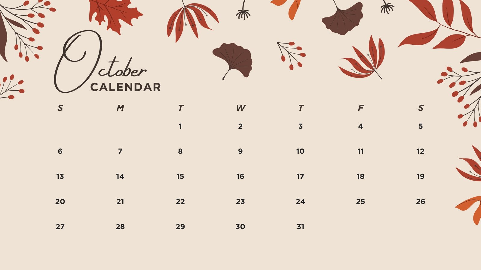 October 2024 Calendar Wallpapers - Top Free October 2024 Calendar ...