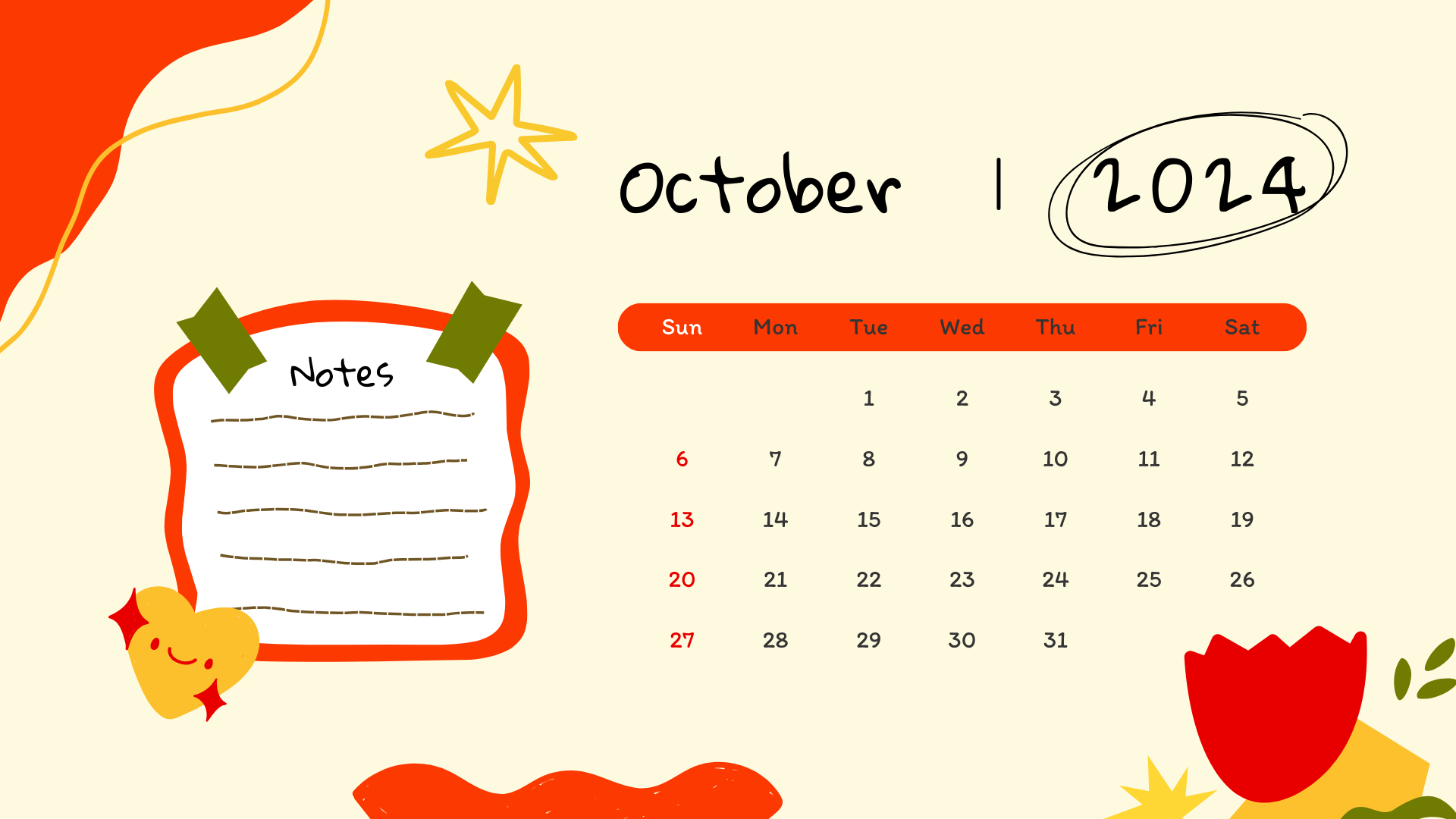 October 2024 Calendar Wallpapers - Top Free October 2024 Calendar ...