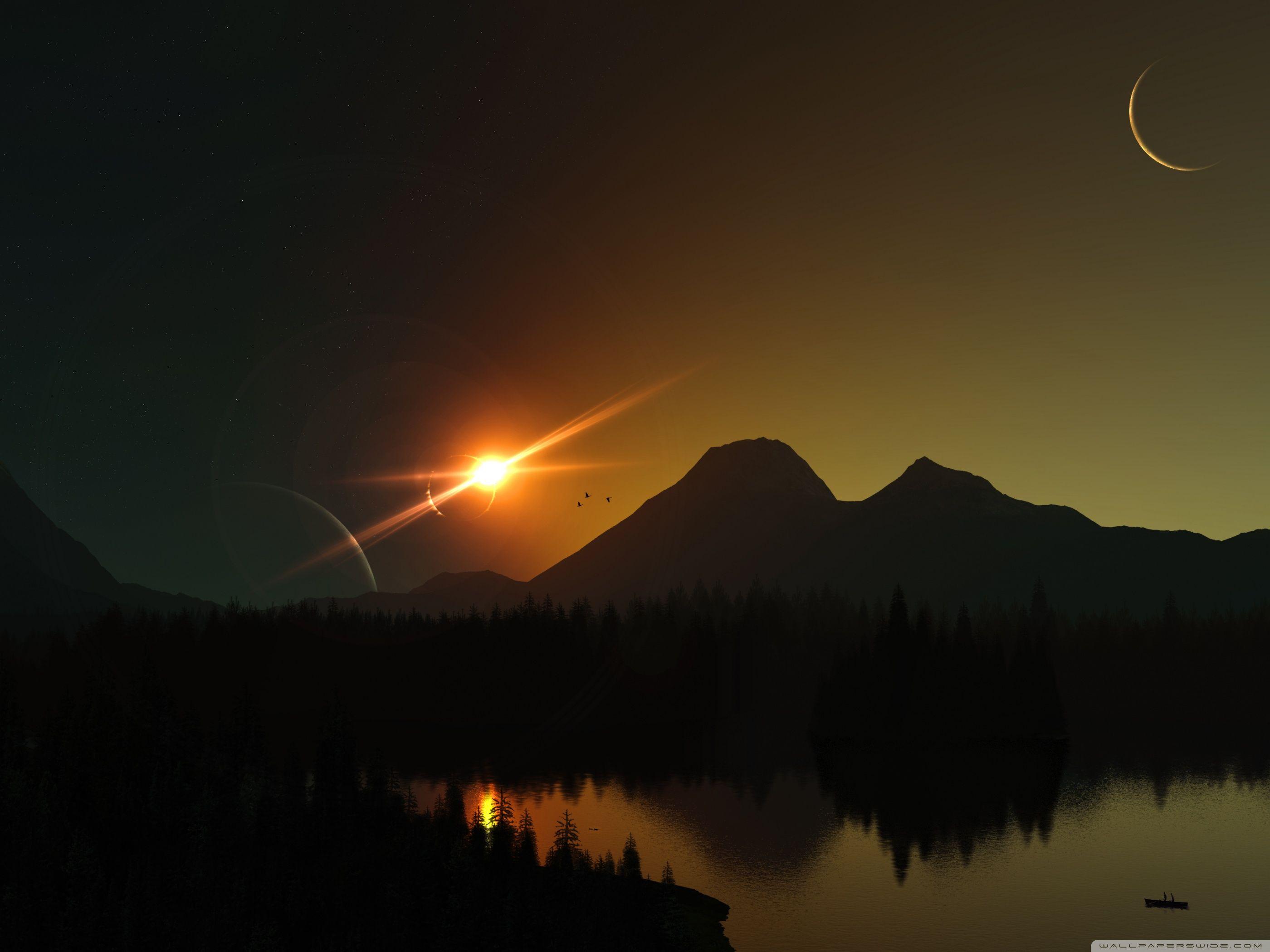 3D Eclipse Wallpapers - Top Free 3D Eclipse Backgrounds - WallpaperAccess