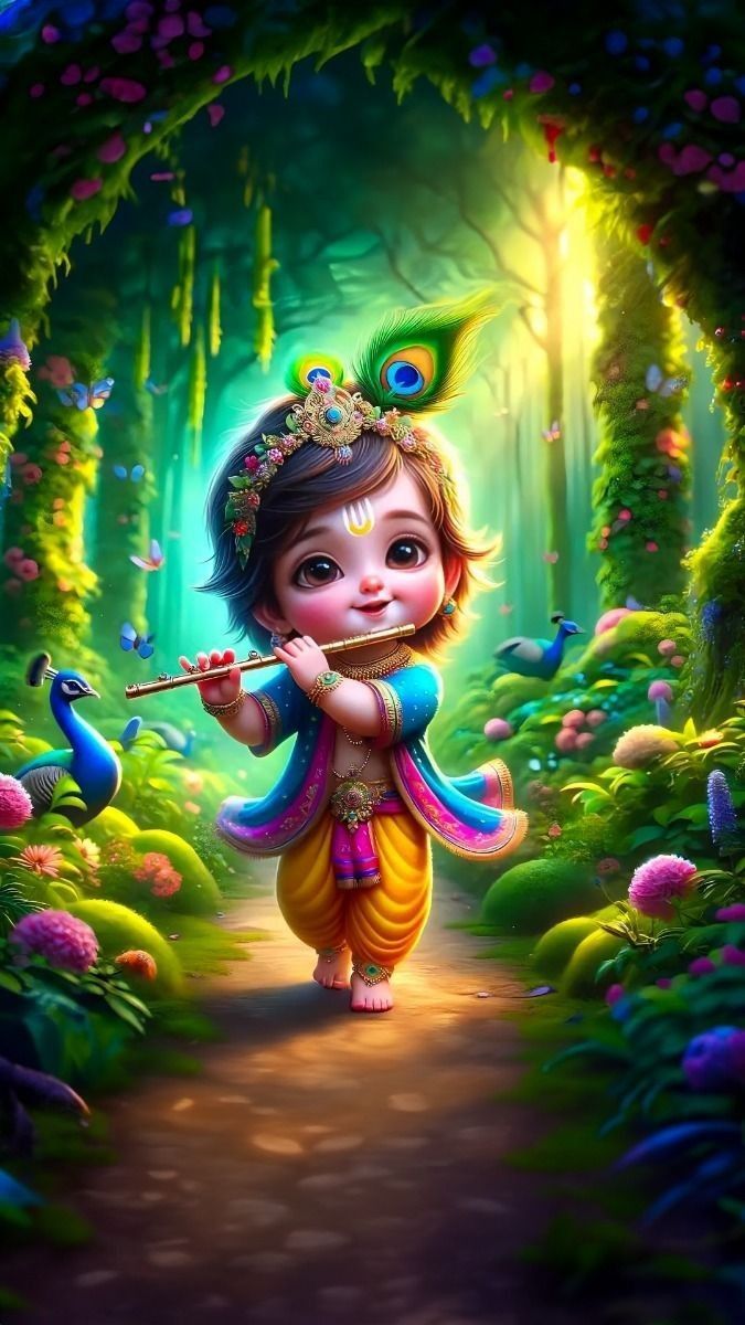 Cute Lord Krishna Wallpapers Top Free Cute Lord Krishna Backgrounds Wallpaperaccess