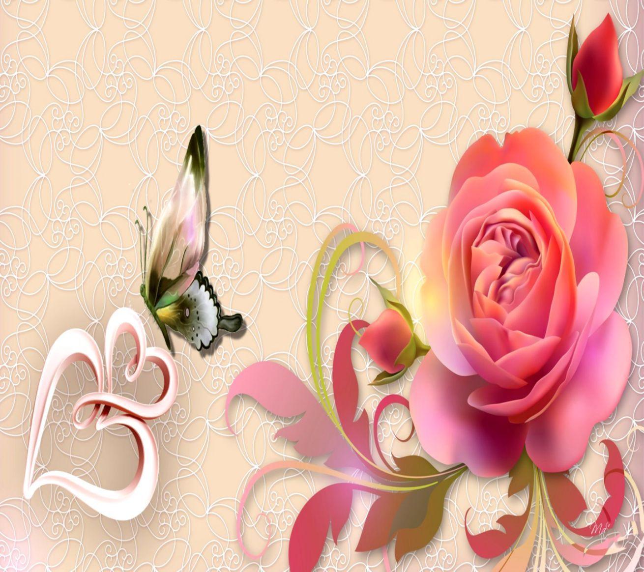 Butterfly and Pink Heart Wallpapers - Top Free Butterfly and Pink Heart ...