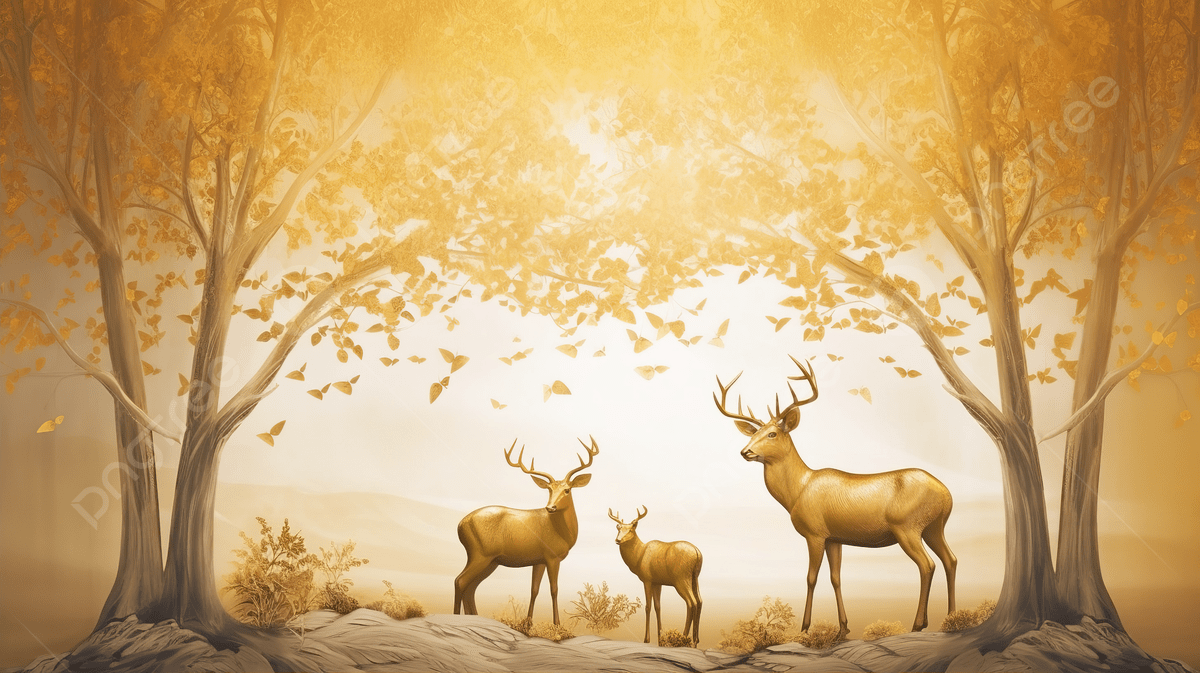 Golden Deer Wallpapers - Top Free Golden Deer Backgrounds - WallpaperAccess