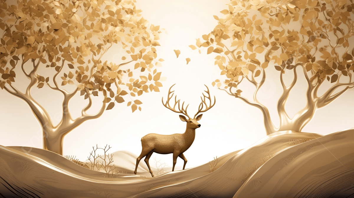 Golden Deer Wallpapers - Top Free Golden Deer Backgrounds - WallpaperAccess