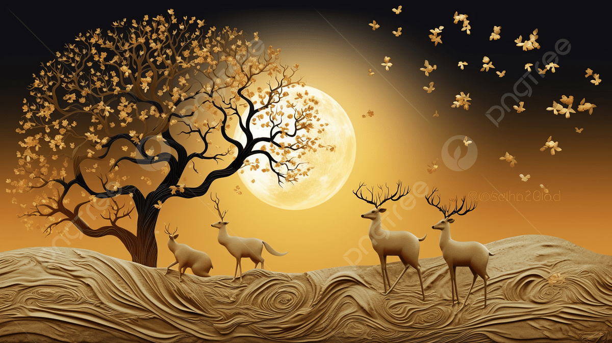 Golden Deer Wallpapers - Top Free Golden Deer Backgrounds - WallpaperAccess