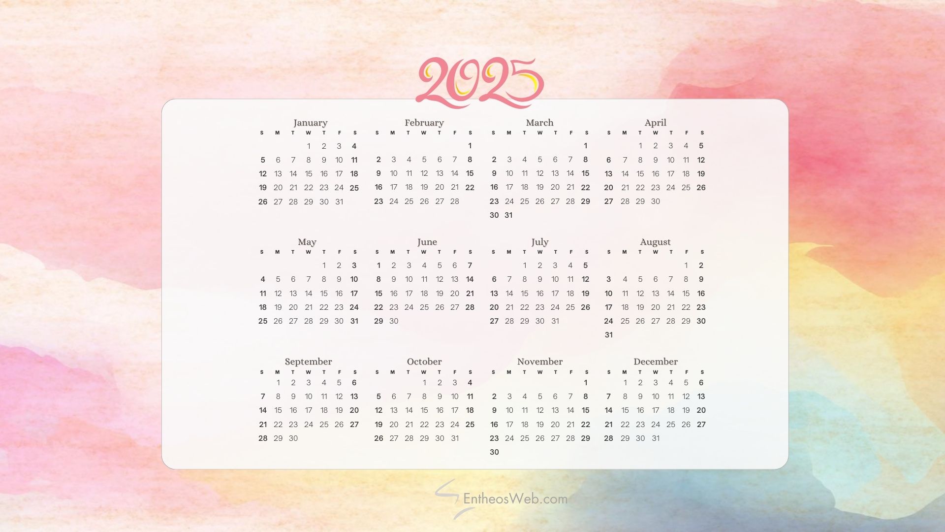 2025 Calendar Wallpapers - Top Free 2025 Calendar Backgrounds ...