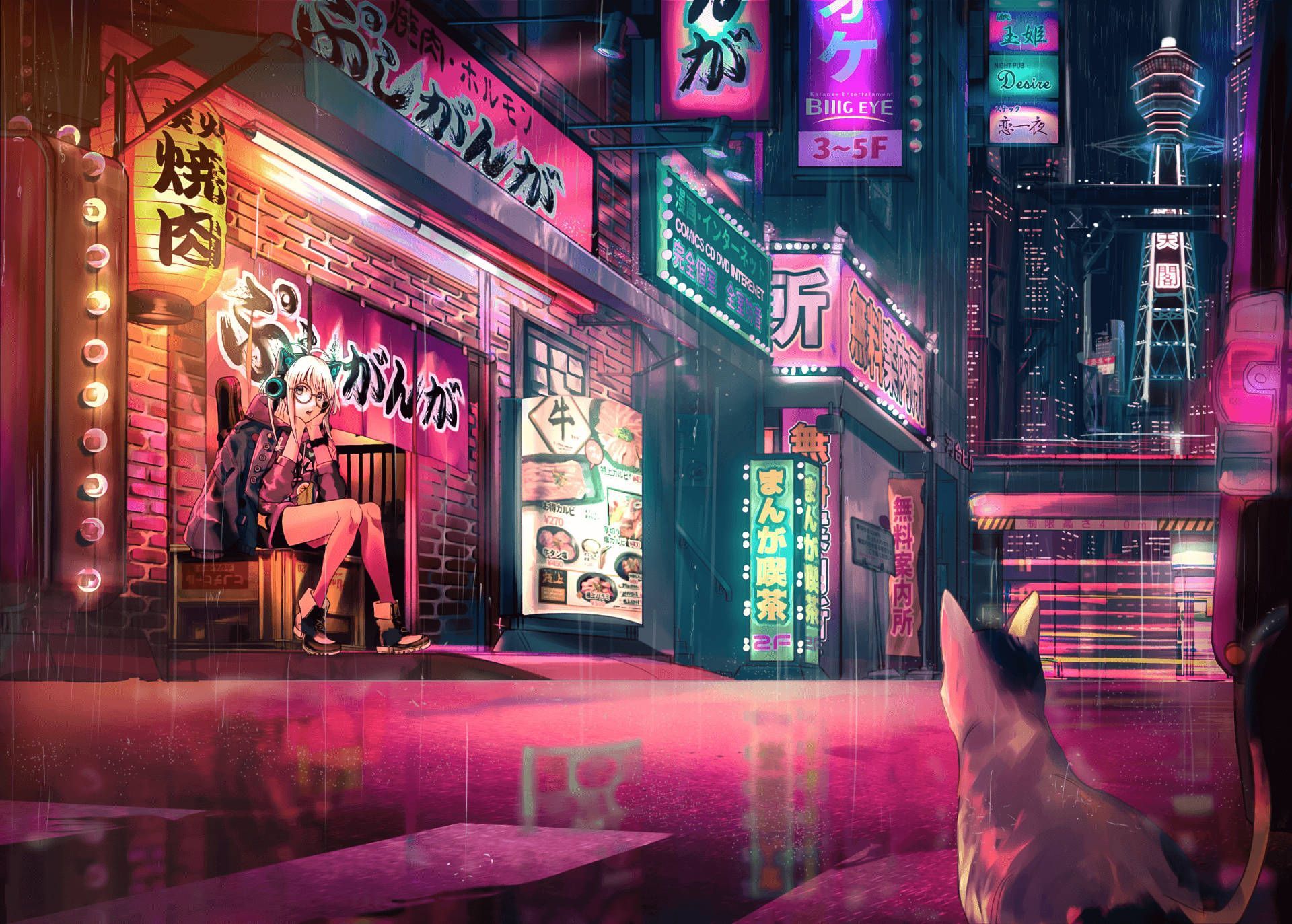 Anime Nightlife Wallpapers - Top Free Anime Nightlife Backgrounds ...