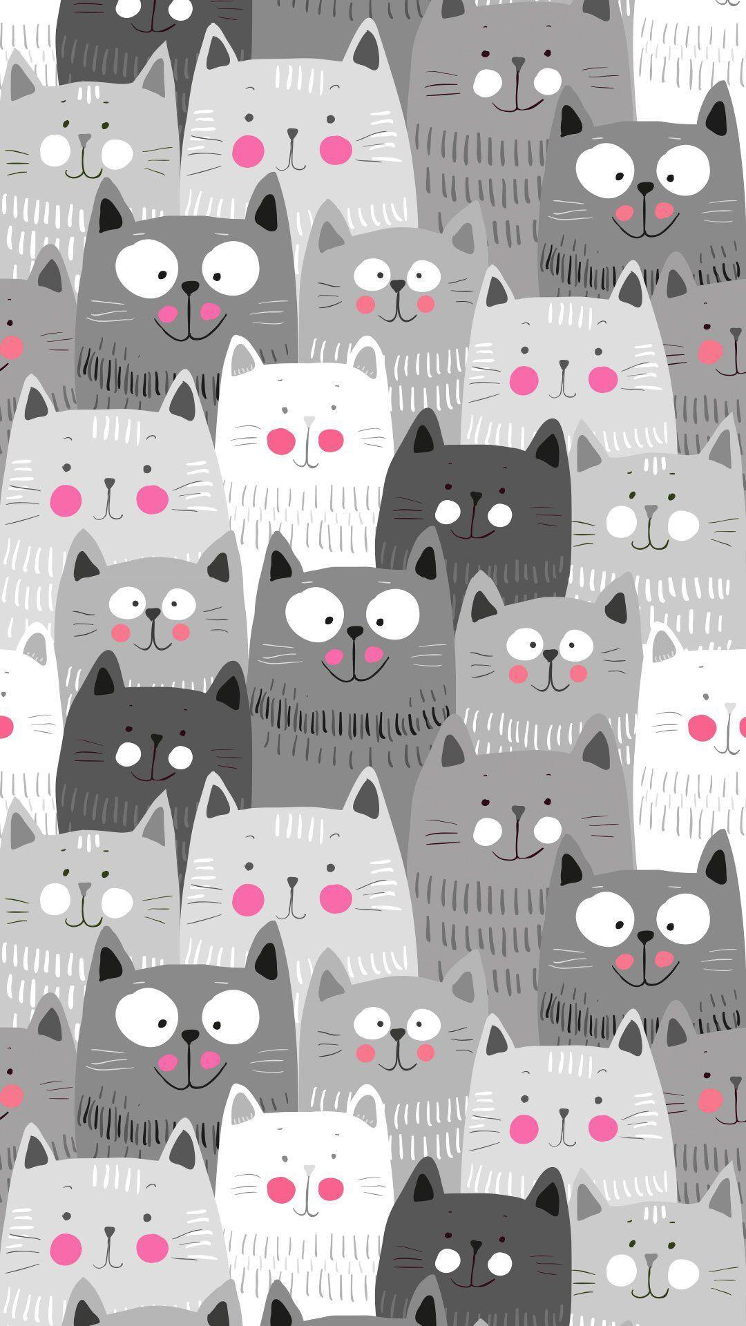 Cartoon Cat iPhone Wallpapers - Top Free Cartoon Cat iPhone Backgrounds ...