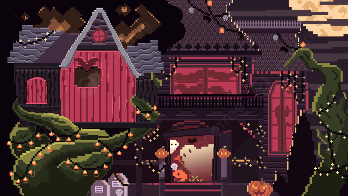 Pixel Halloween Wallpapers - Top Free Pixel Halloween Backgrounds ...