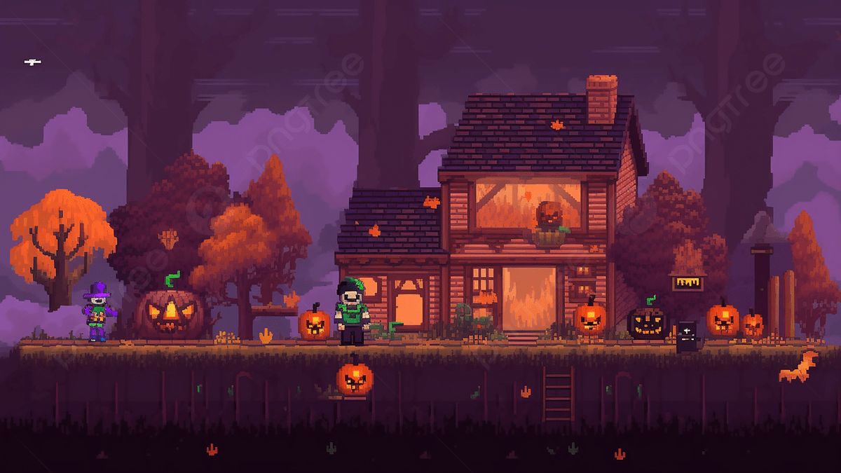 Pixel Halloween Wallpapers - Top Free Pixel Halloween Backgrounds ...