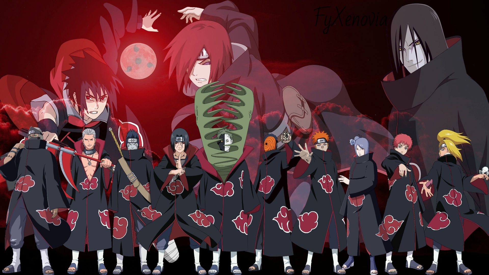 All Akatsuki Members Wallpapers - Top Free All Akatsuki Members ...