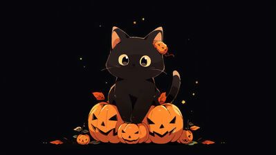 Spooky Cat Wallpapers - Top Free Spooky Cat Backgrounds - WallpaperAccess