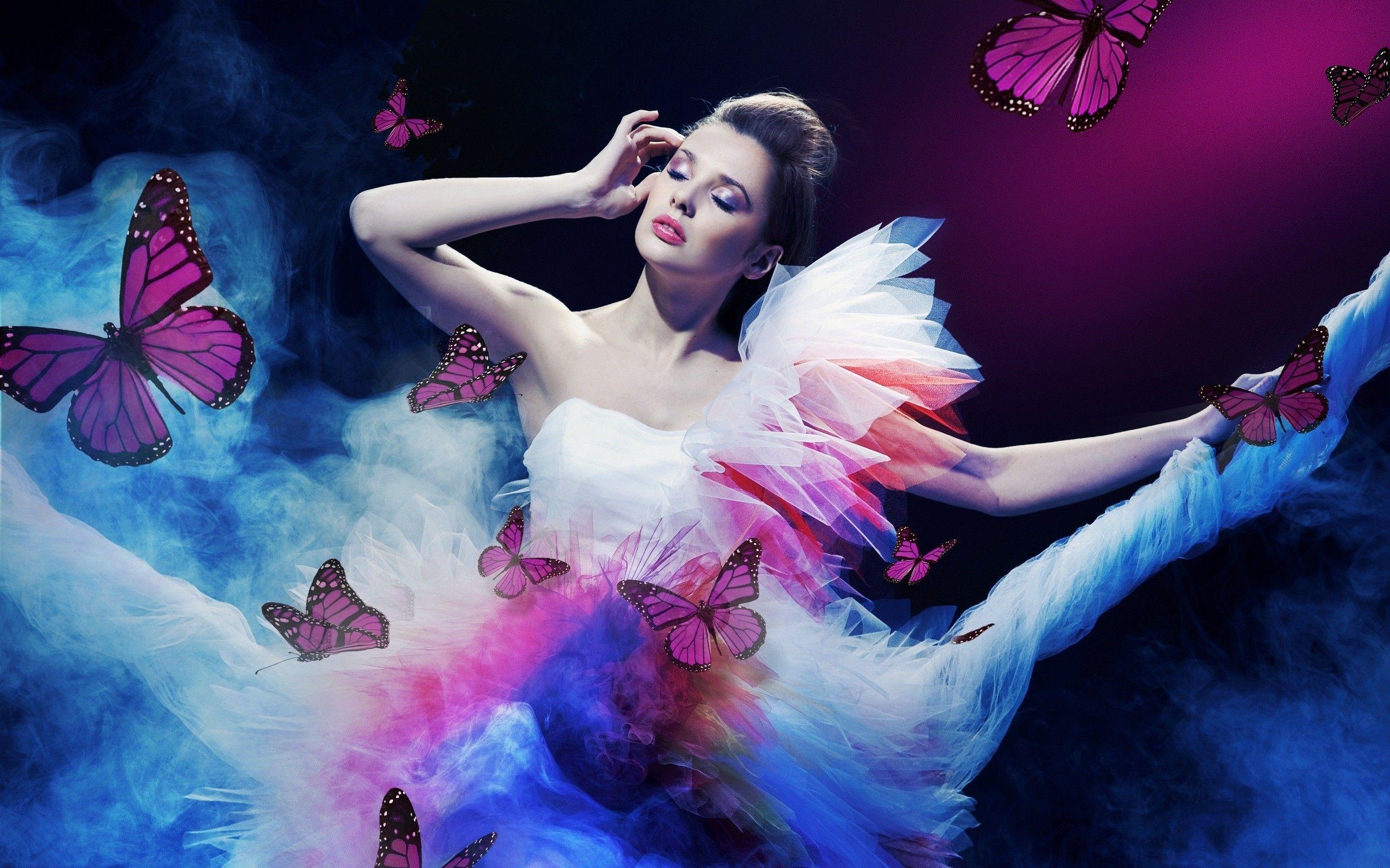 Butterfly Girl Wallpapers - Top Free Butterfly Girl Backgrounds ...