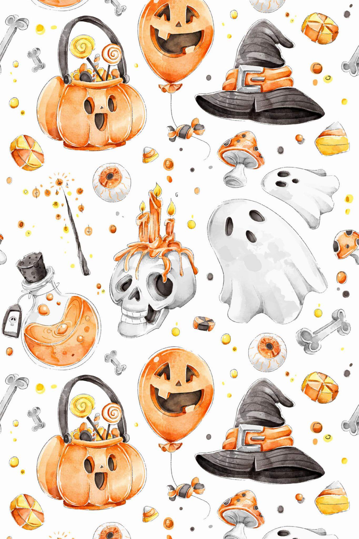 Watercolor Halloween Wallpapers - Top Free Watercolor Halloween ...
