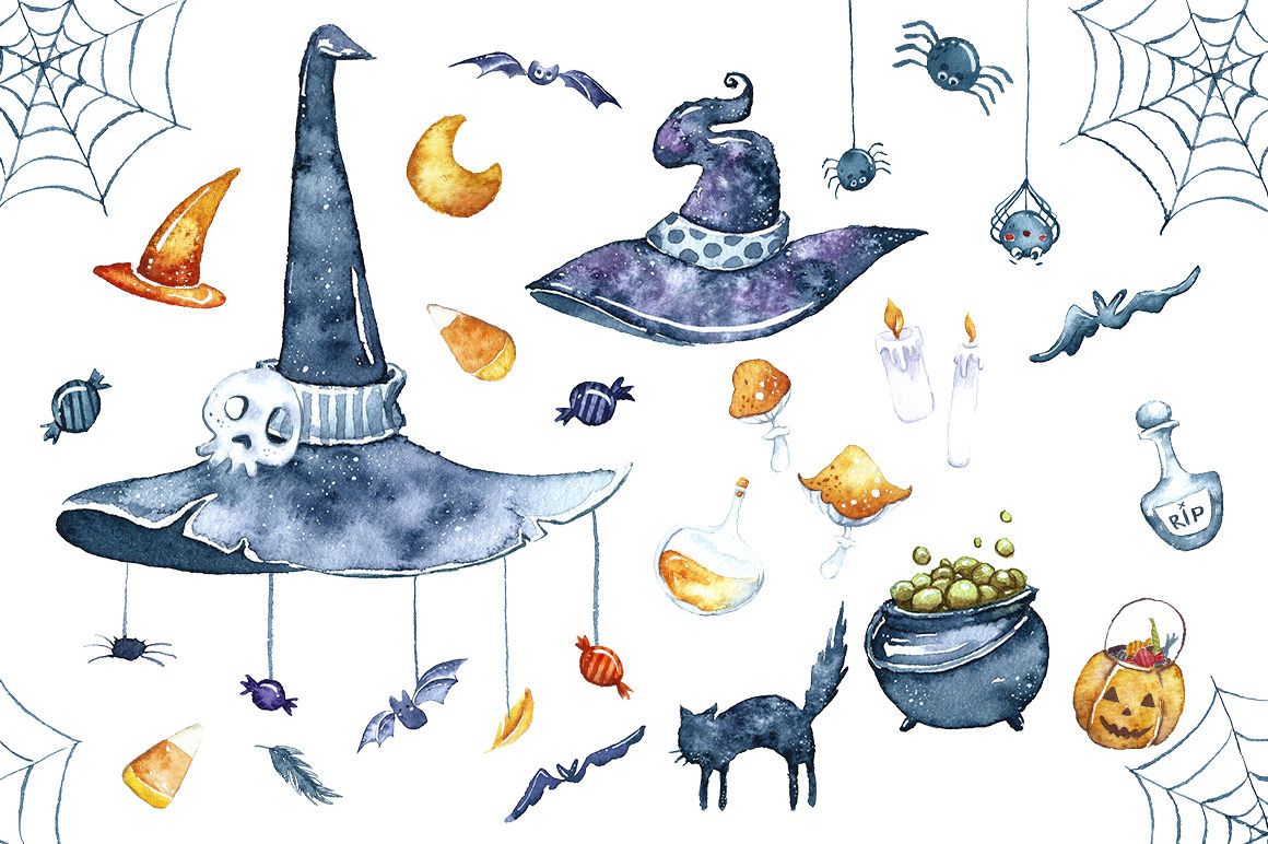 Watercolor Halloween Wallpapers - Top Free Watercolor Halloween ...