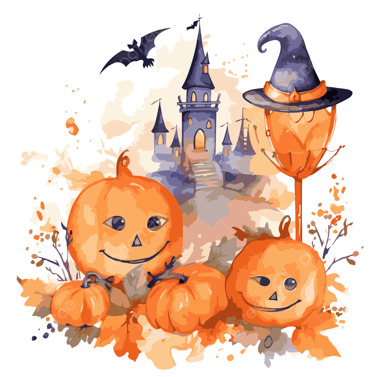 Watercolor Halloween Wallpapers - Top Free Watercolor Halloween ...