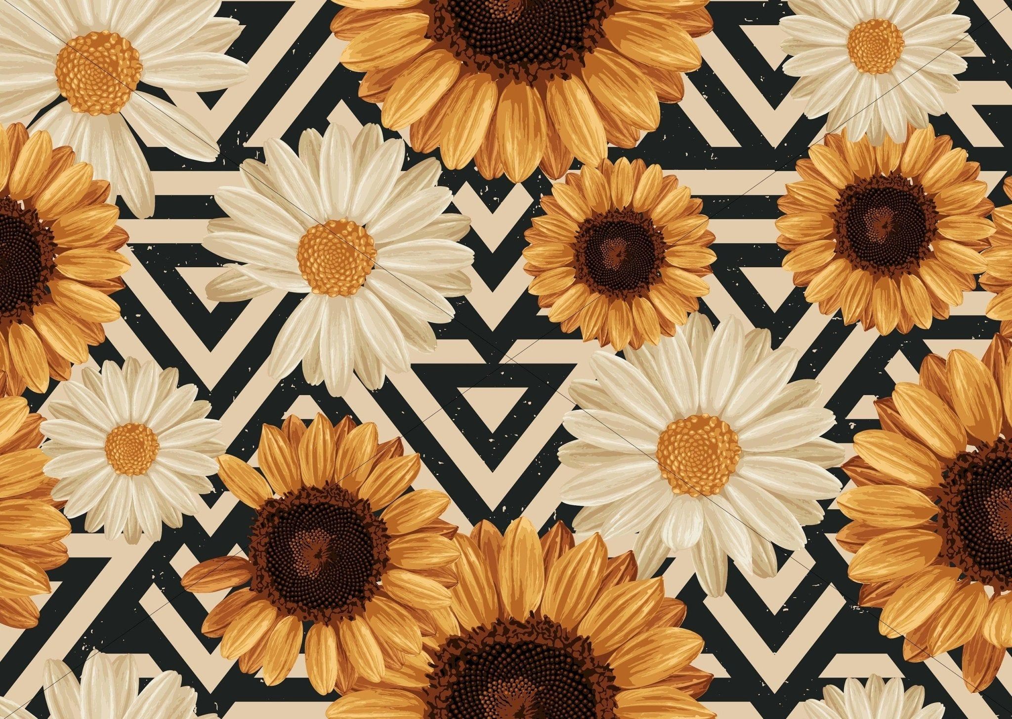 Geometric Sunflower Wallpapers - Top Free Geometric Sunflower ...