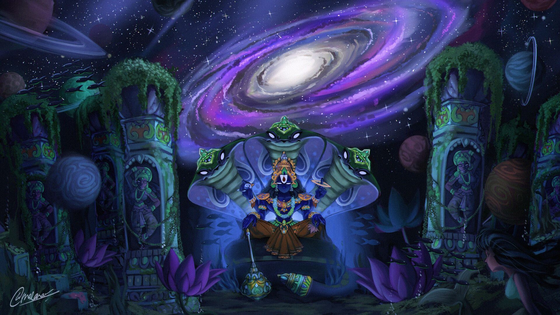 Lord Vishnu Animated Wallpapers - Top Free Lord Vishnu Animated ...