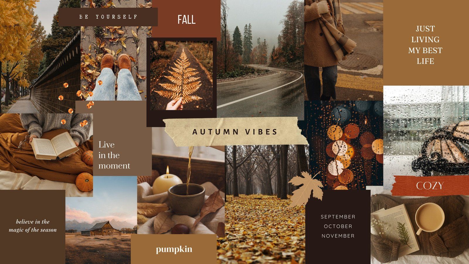 Aesthetic Fall Collage Wallpapers - Top Free Aesthetic Fall Collage ...