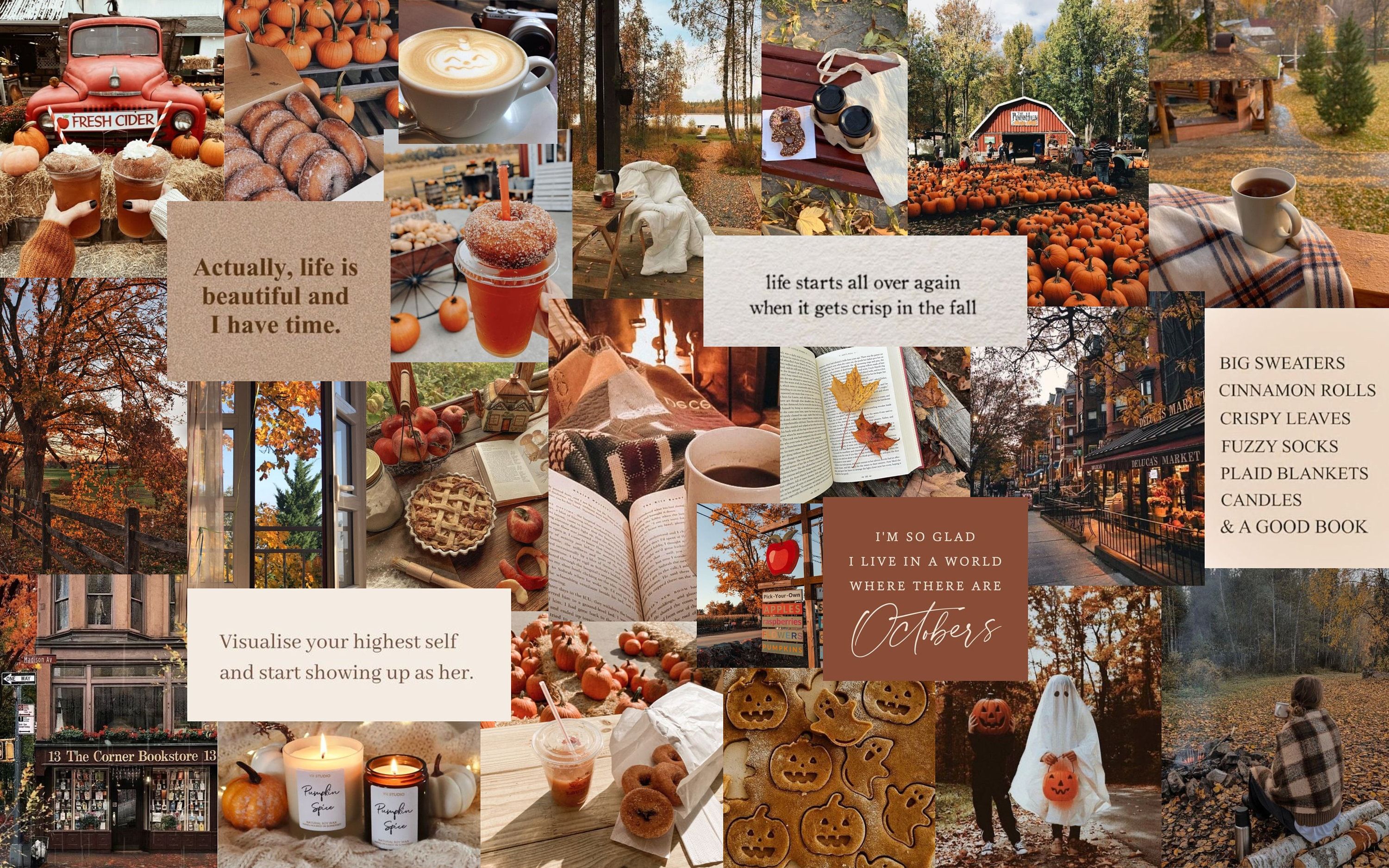 Aesthetic Fall Collage Wallpapers - Top Free Aesthetic Fall Collage ...
