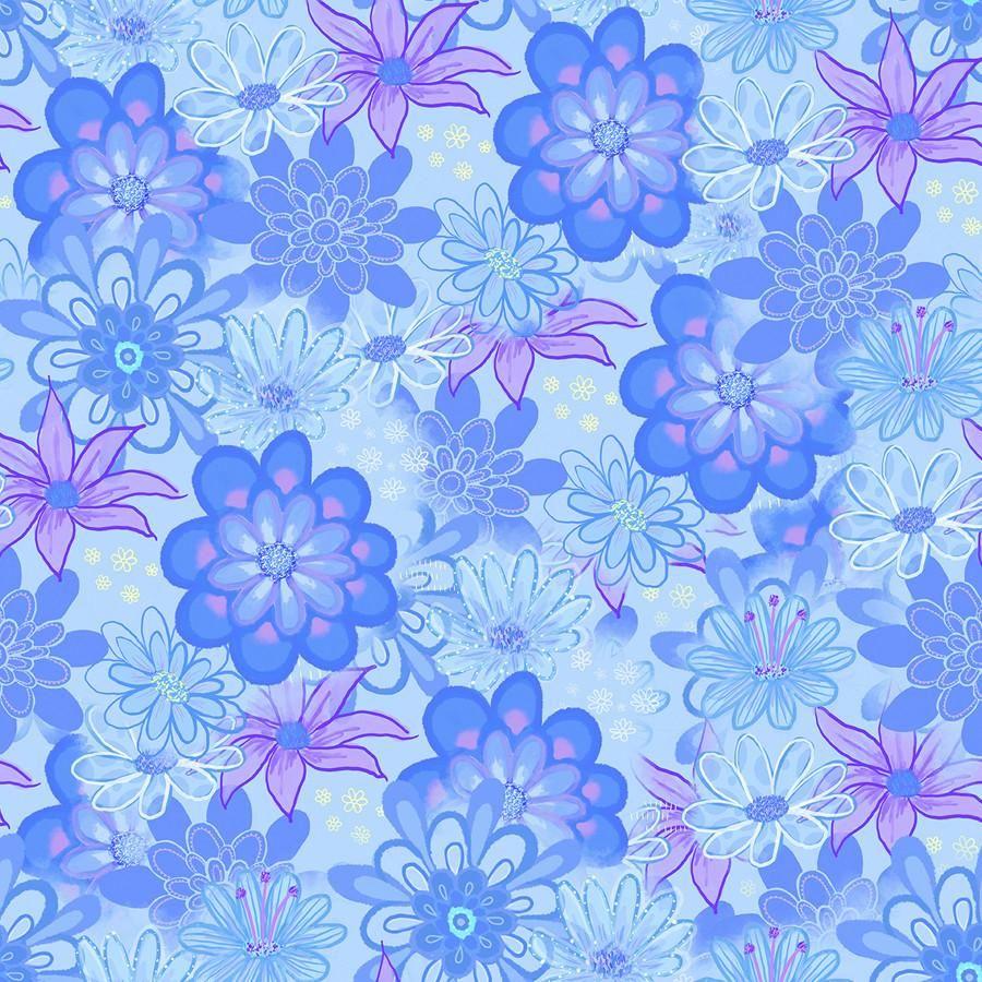 Blue Floral Wallpapers - Top Free Blue Floral Backgrounds - WallpaperAccess