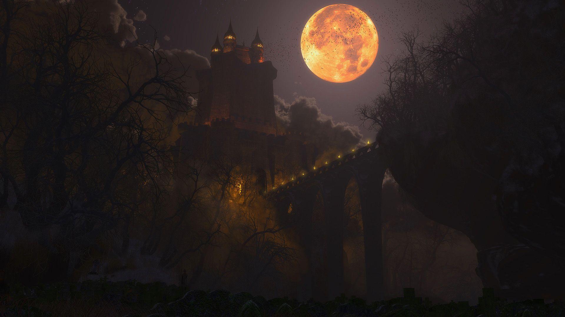 Haunted Castle Wallpapers - Top Free Haunted Castle Backgrounds ...