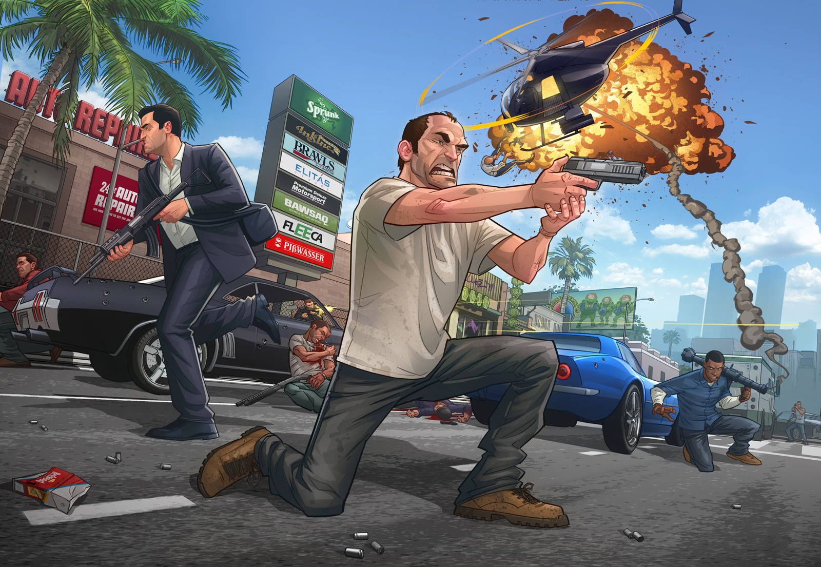 GTA Cartoon Wallpapers - Top Free GTA Cartoon Backgrounds - WallpaperAccess