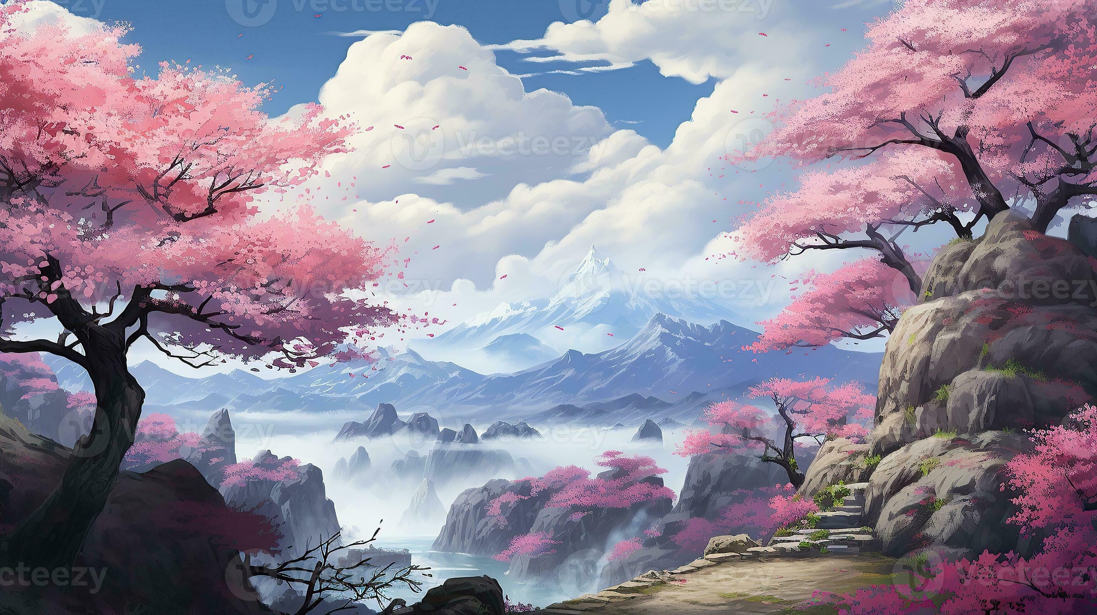 Pink Nature Anime Wallpapers - Top Free Pink Nature Anime Backgrounds ...