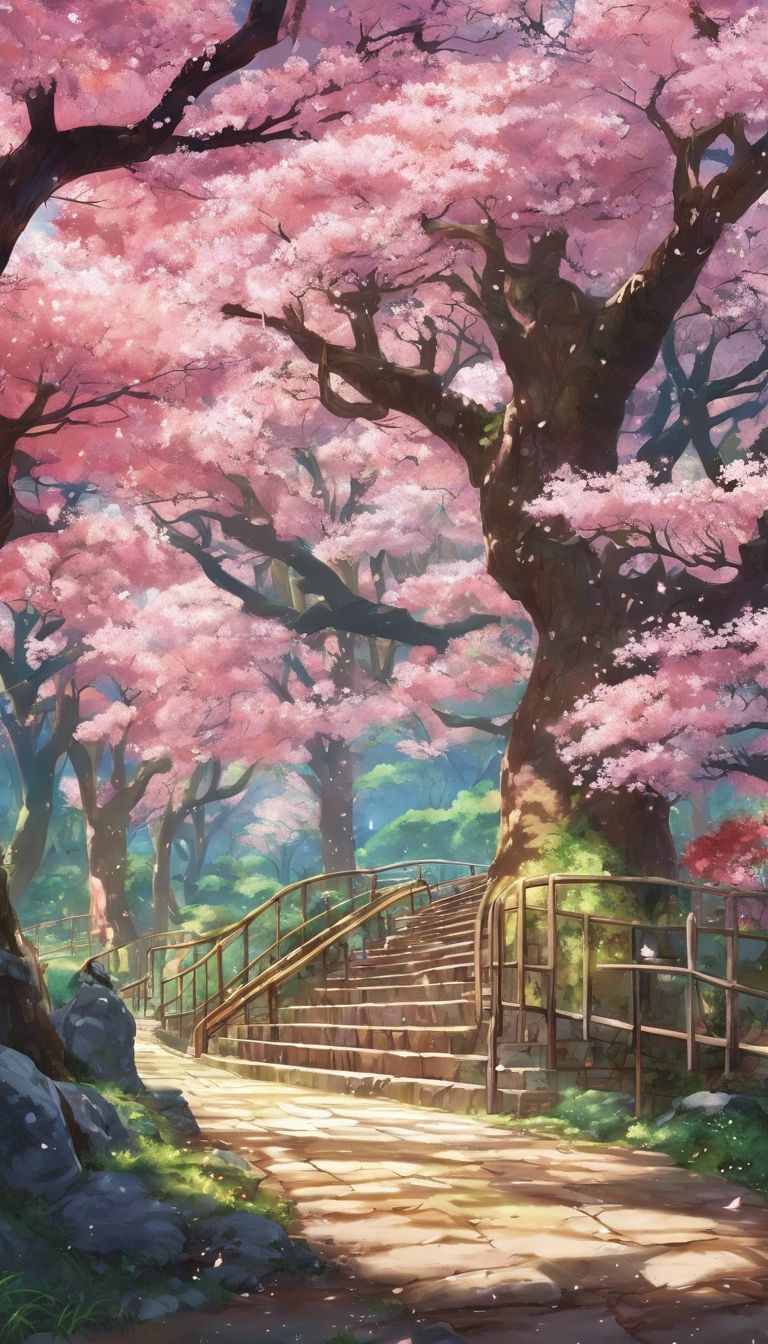 Pink Nature Anime Wallpapers - Top Free Pink Nature Anime Backgrounds ...