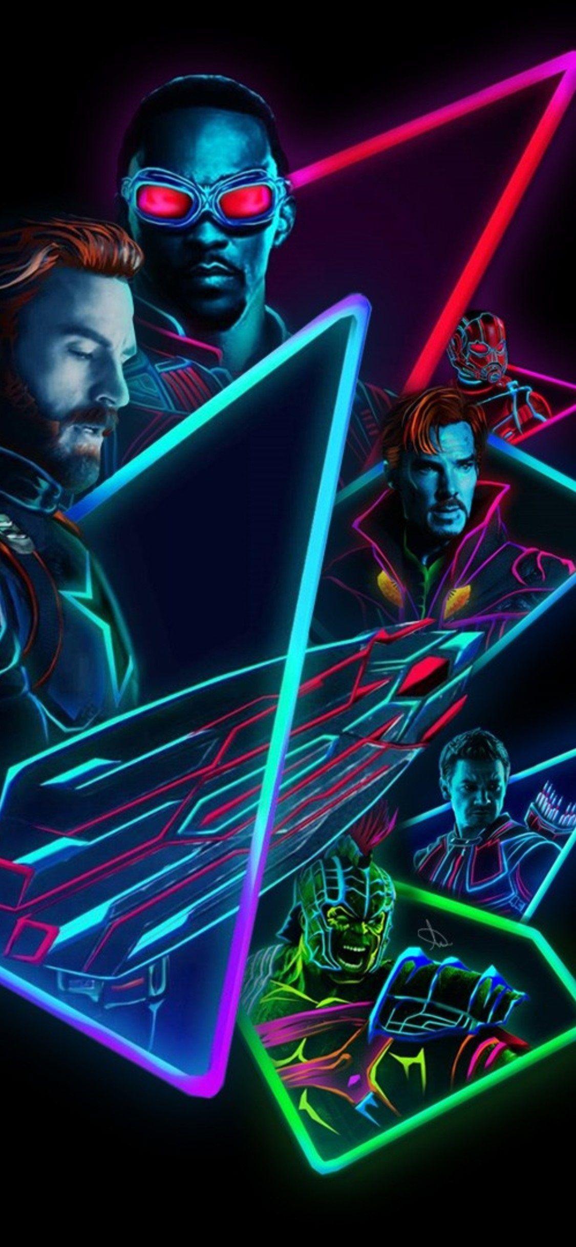Neon Avengers Wallpapers - Top Free Neon Avengers Backgrounds ...