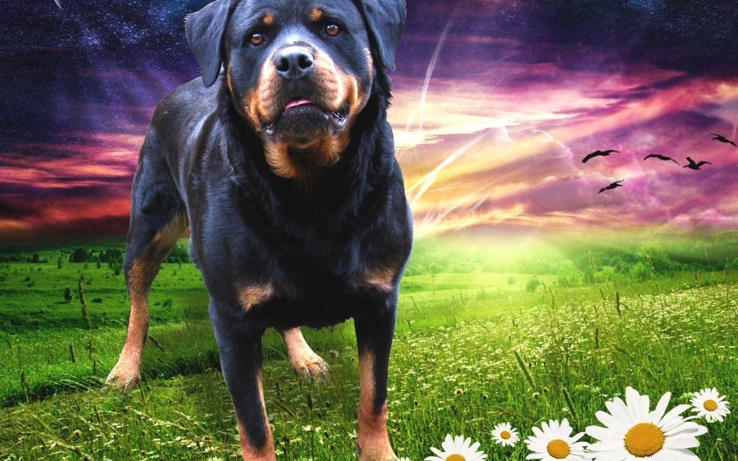 Rottweiler Dog Wallpapers - Top Free Rottweiler Dog Backgrounds ...