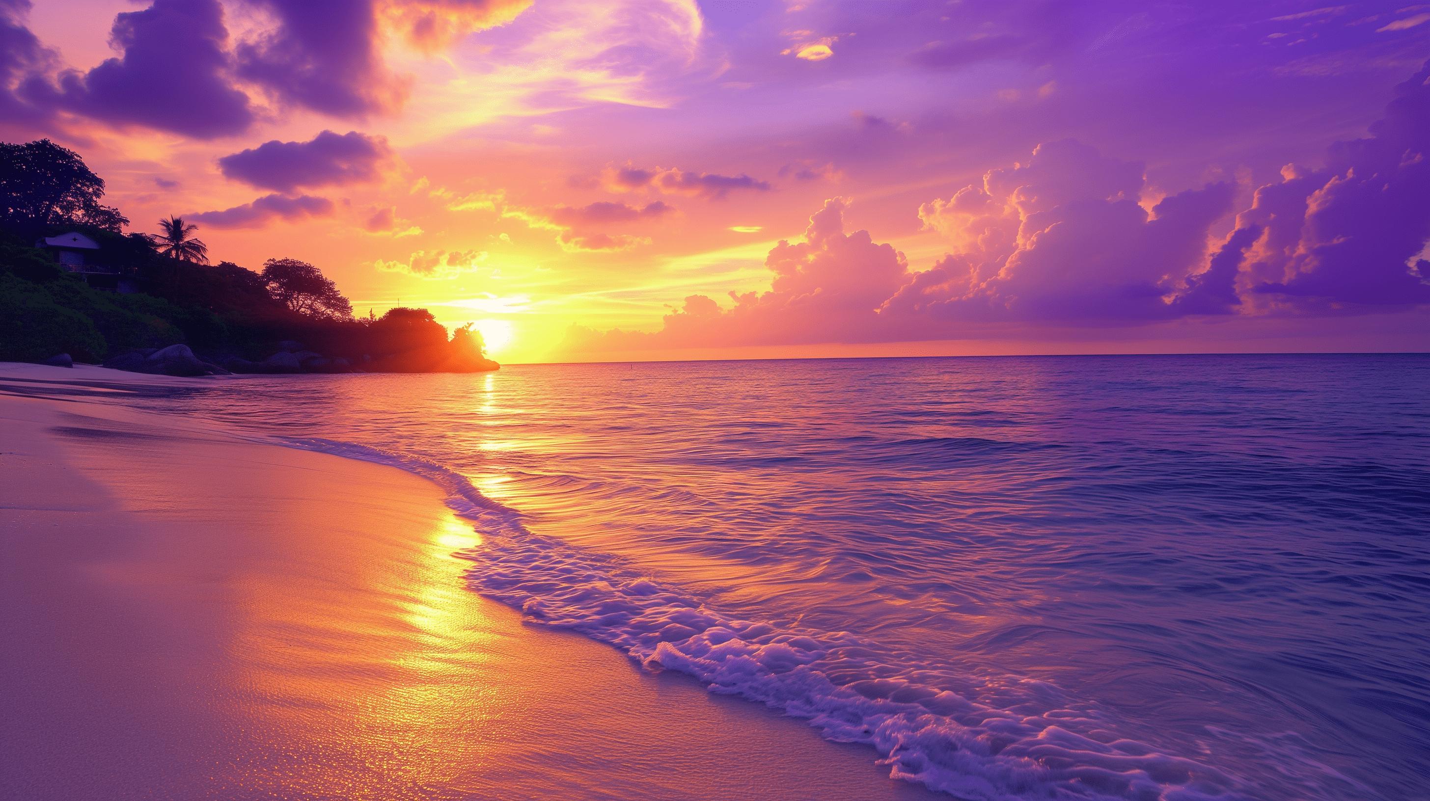 Sunset On Beach Wallpapers - Top Free Sunset On Beach Backgrounds ...
