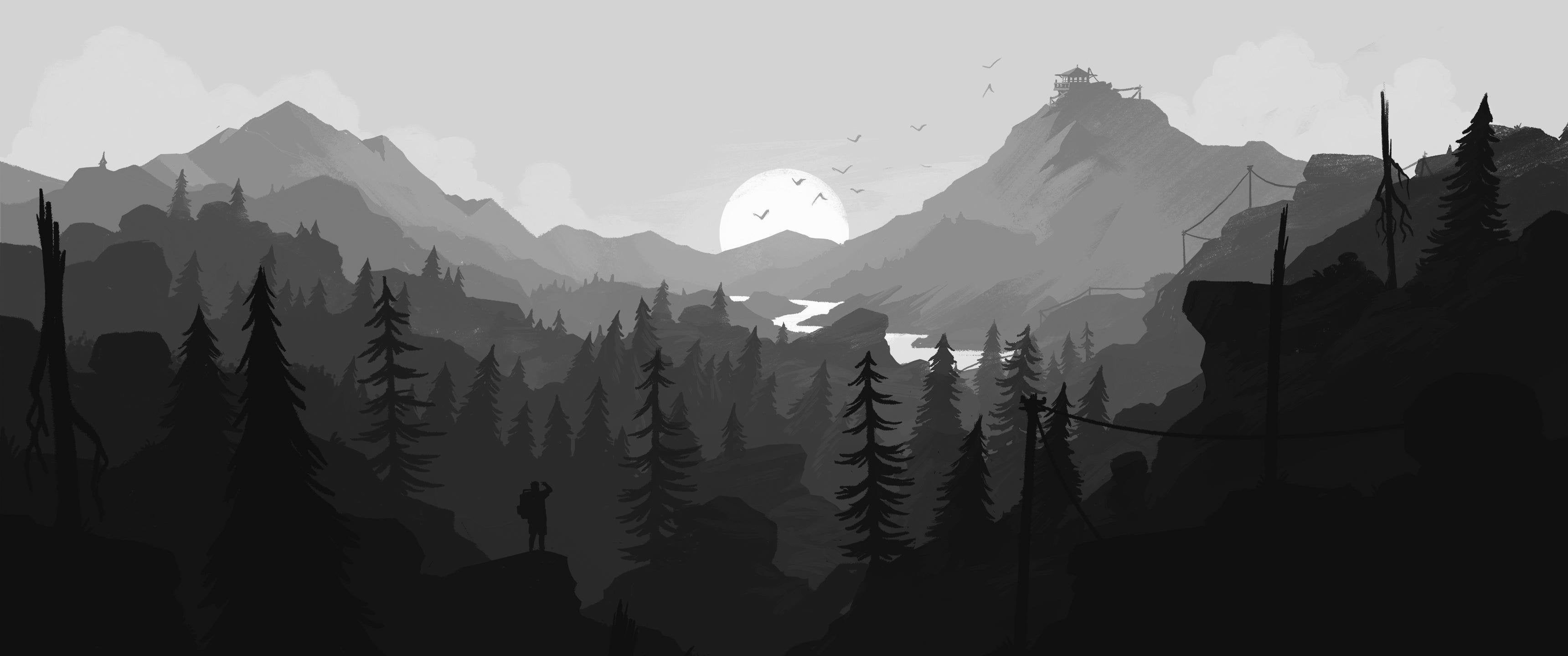 Firewatch Black Wallpapers - Top Free Firewatch Black Backgrounds ...