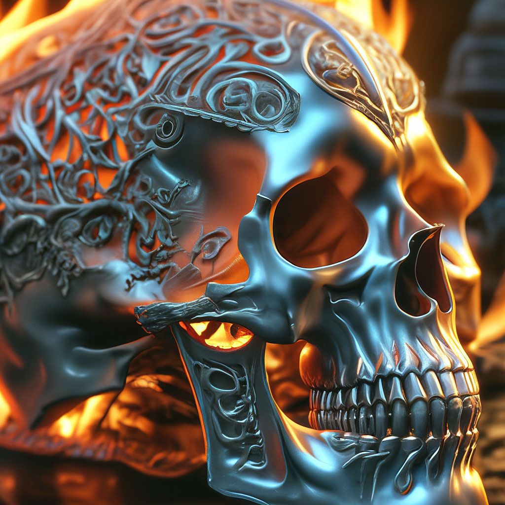 Skull Fire Wallpapers - Top Free Skull Fire Backgrounds - WallpaperAccess