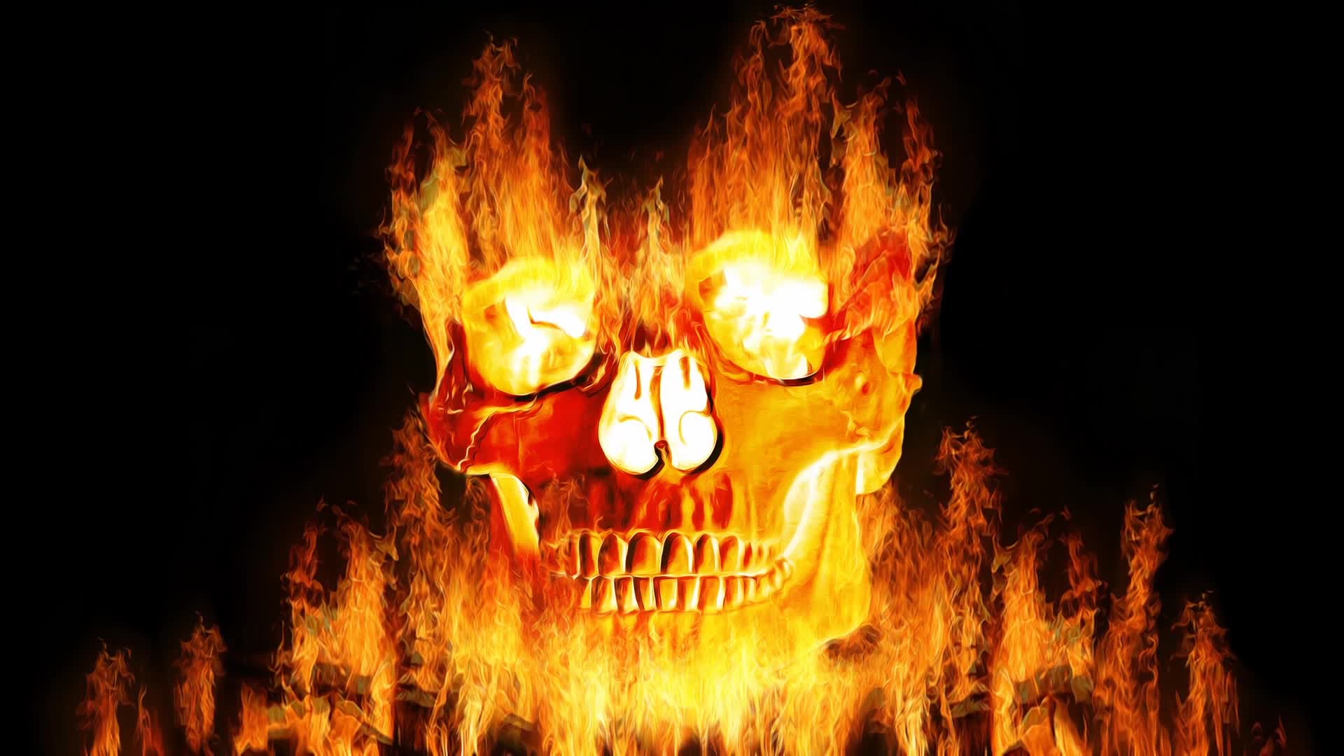 Skull Fire Wallpapers - Top Free Skull Fire Backgrounds - WallpaperAccess