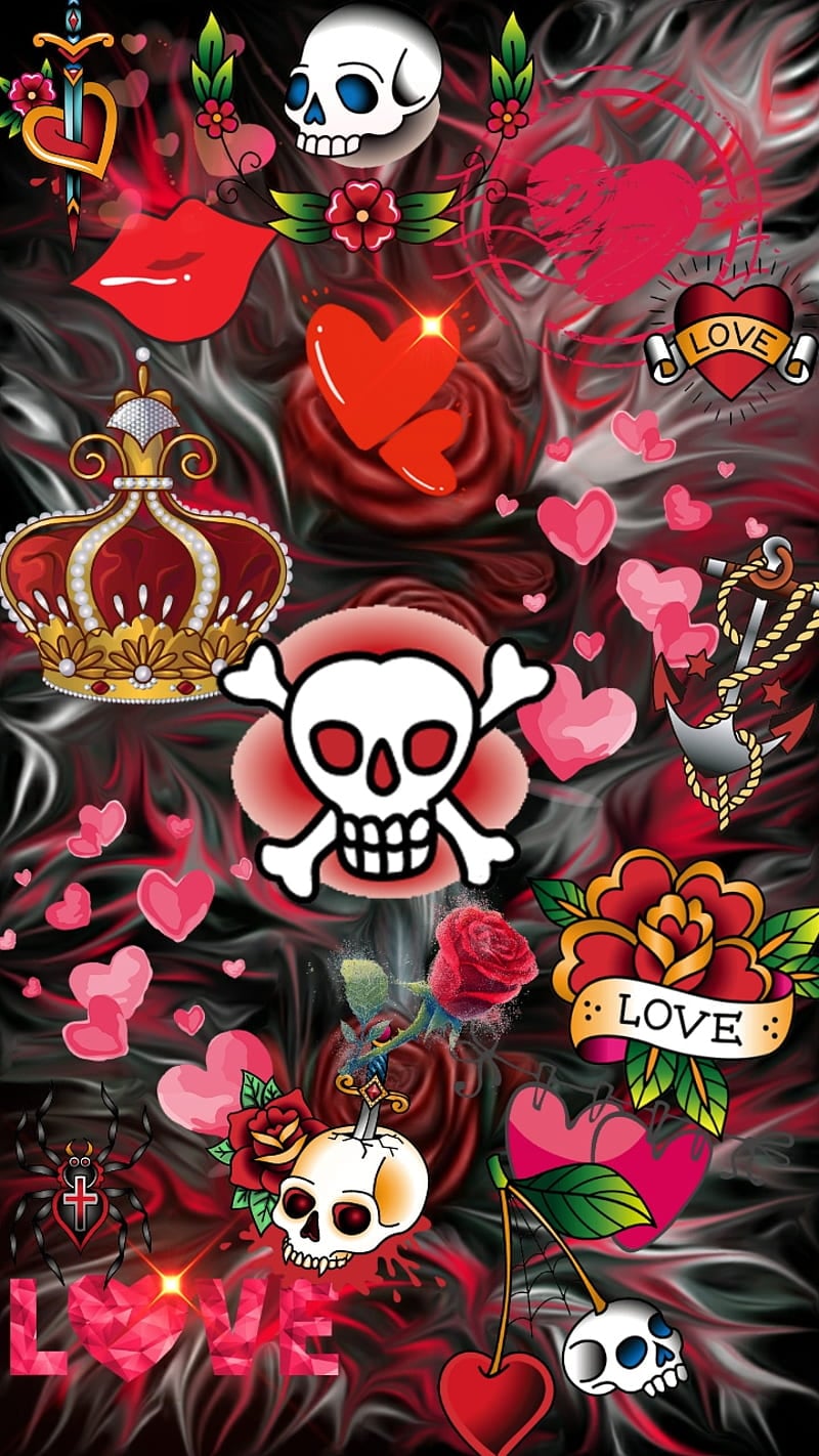 Skull Love Wallpapers - Top Free Skull Love Backgrounds - WallpaperAccess