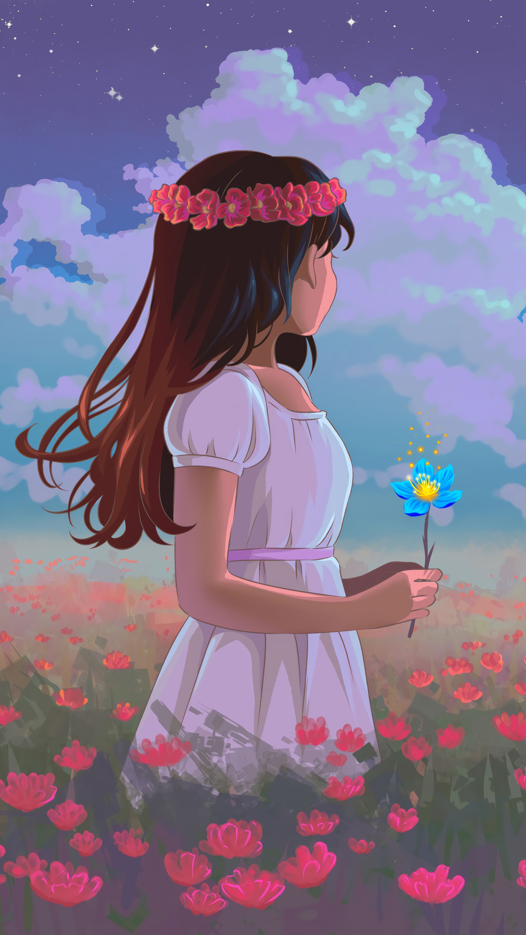 Girl With Flowers Wallpapers - Top Free Girl With Flowers Backgrounds ...