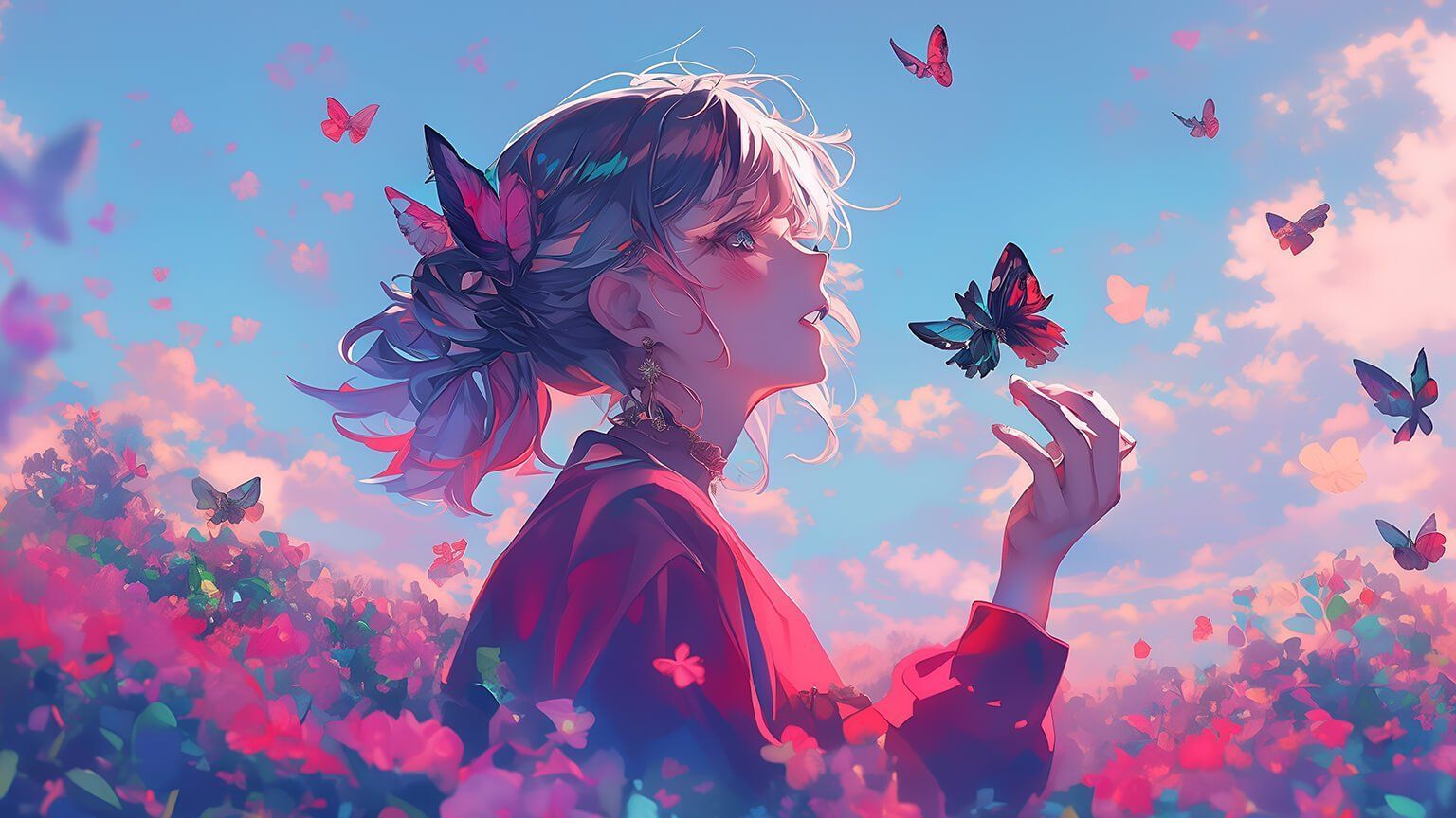 Girl With Flowers Wallpapers - Top Free Girl With Flowers Backgrounds ...