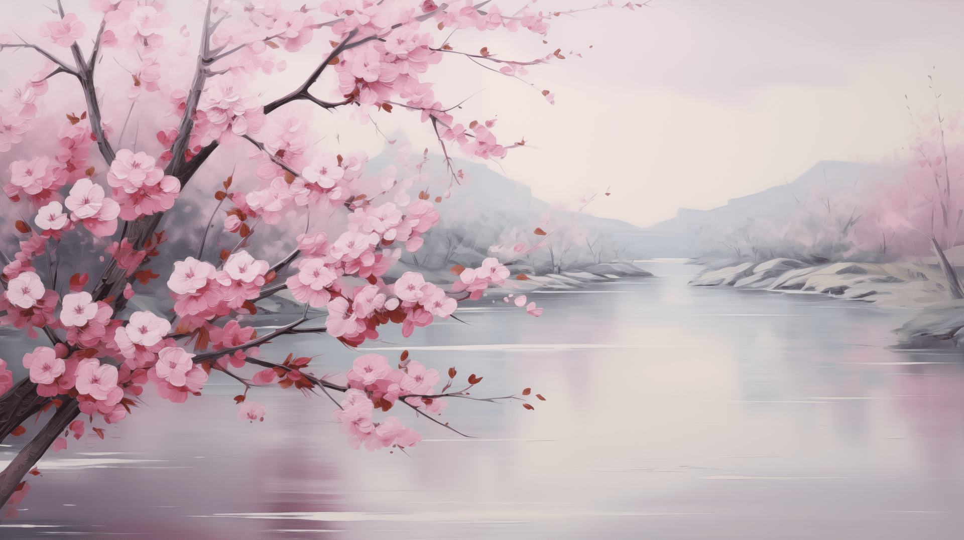 Sakura Painting Wallpapers - Top Free Sakura Painting Backgrounds ...